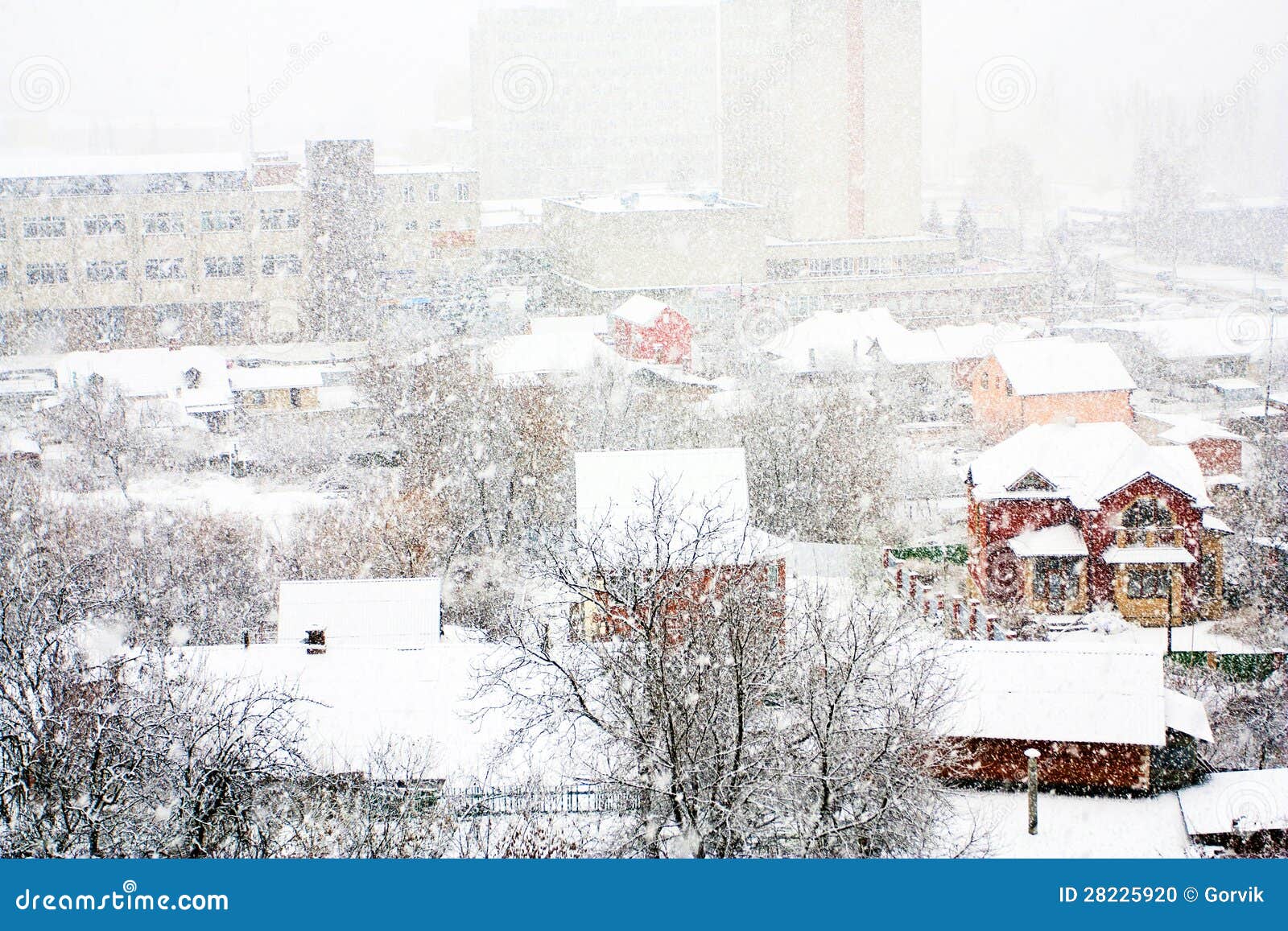 Winter Landscape of City Streets Stock Photo - Image of infrastructure ...