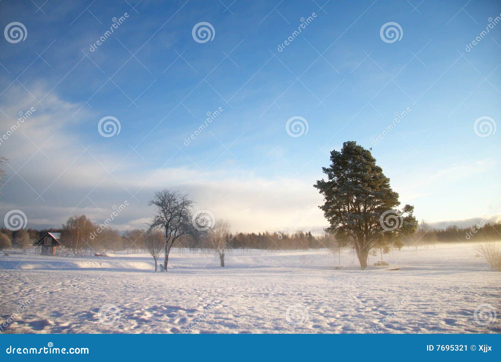 Winter Landscape with Dark Clouds Coming Over Sky Stock Image - Image ...