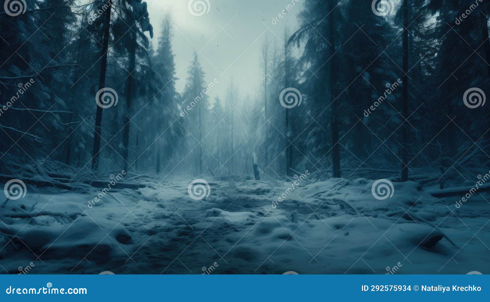 Winter Landscape. Day in the Winter Forest after Blizzard Stock Photo ...