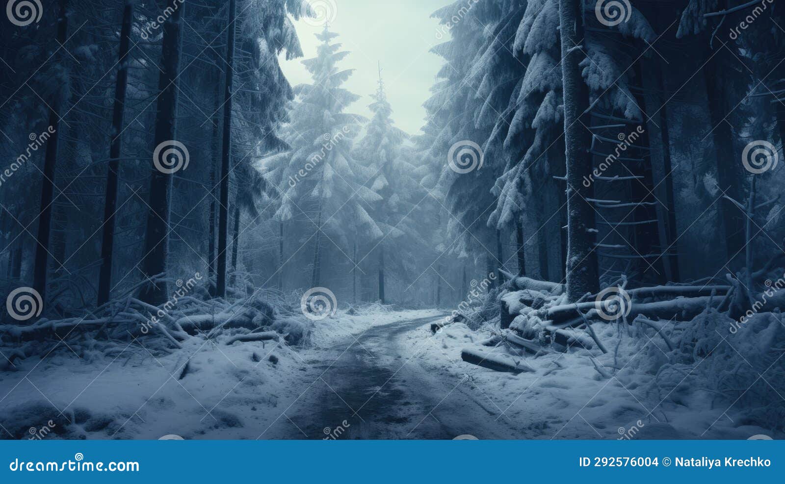 Winter Landscape. Day in the Winter Forest after Blizzard Stock Photo ...