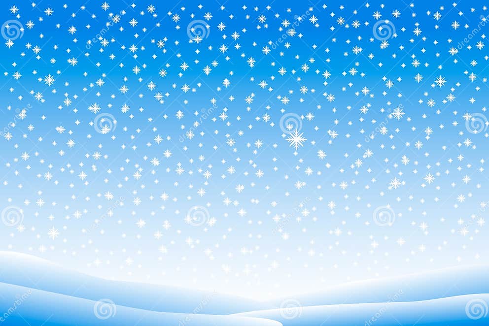 Winter Landscape with Falling Snow Stock Vector - Illustration of ...