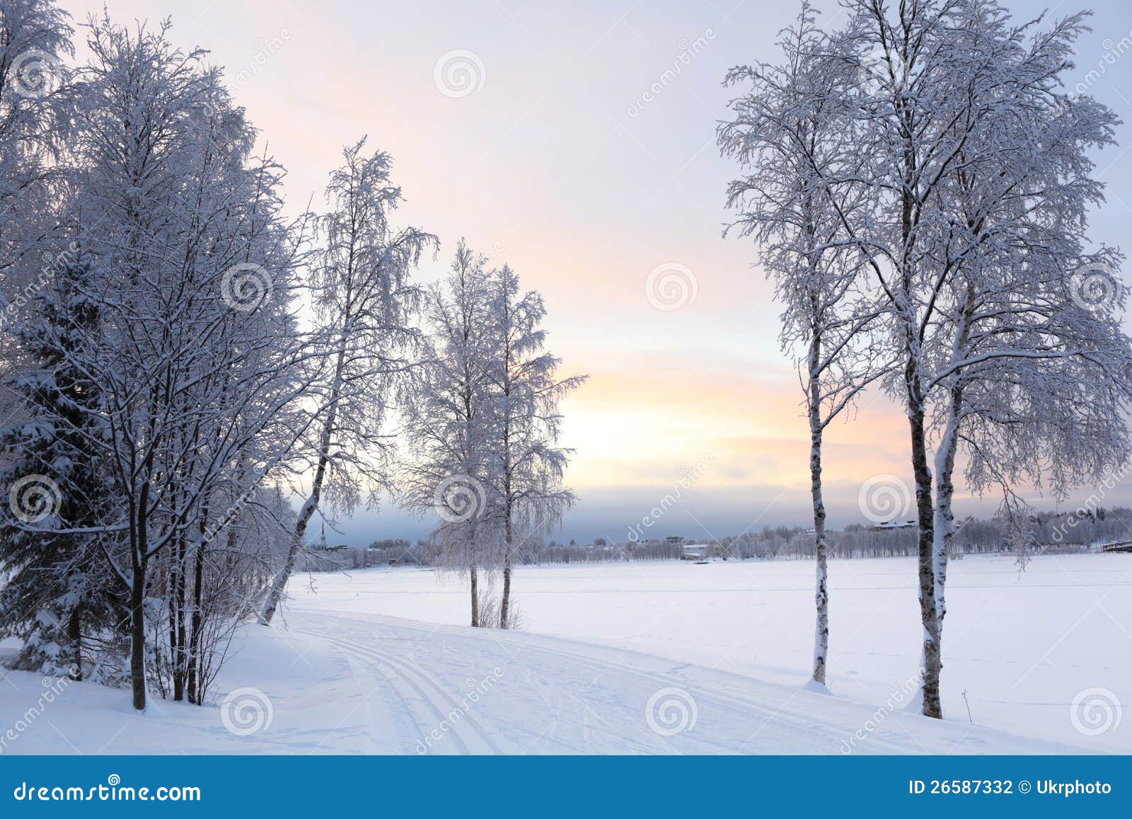 Winter Landscape in Finland Stock Photo - Image of winter, kuusamo ...