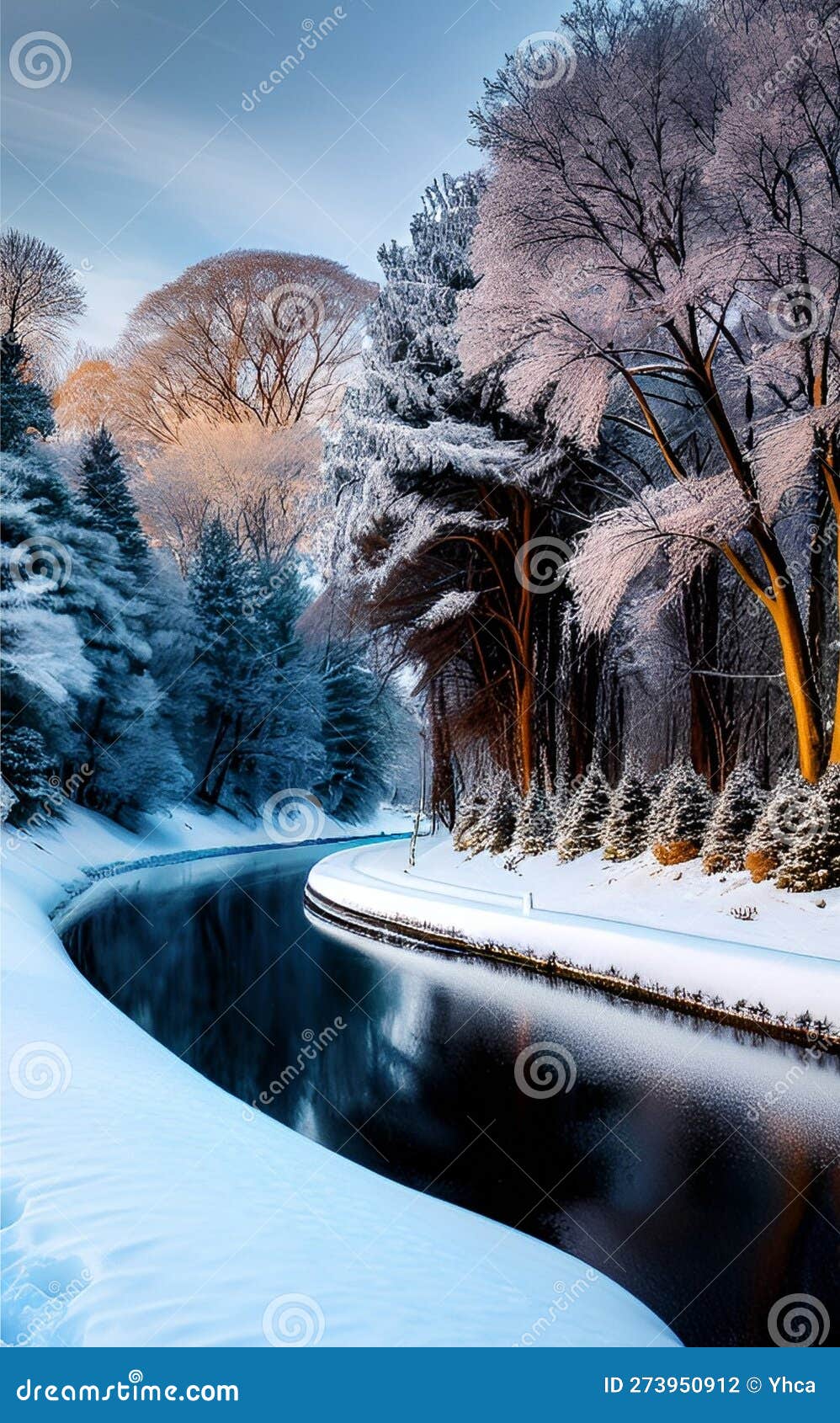 Winter Landscape Illustration Artificial Intelligence Artwork Generated ...