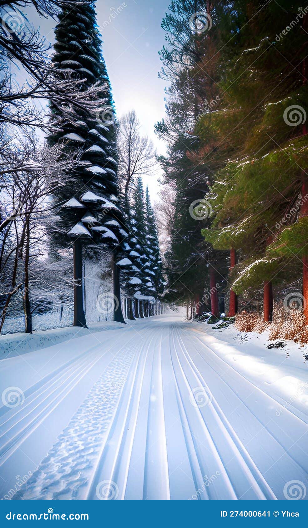 Winter Landscape Illustration Artificial Intelligence Artwork Generated ...