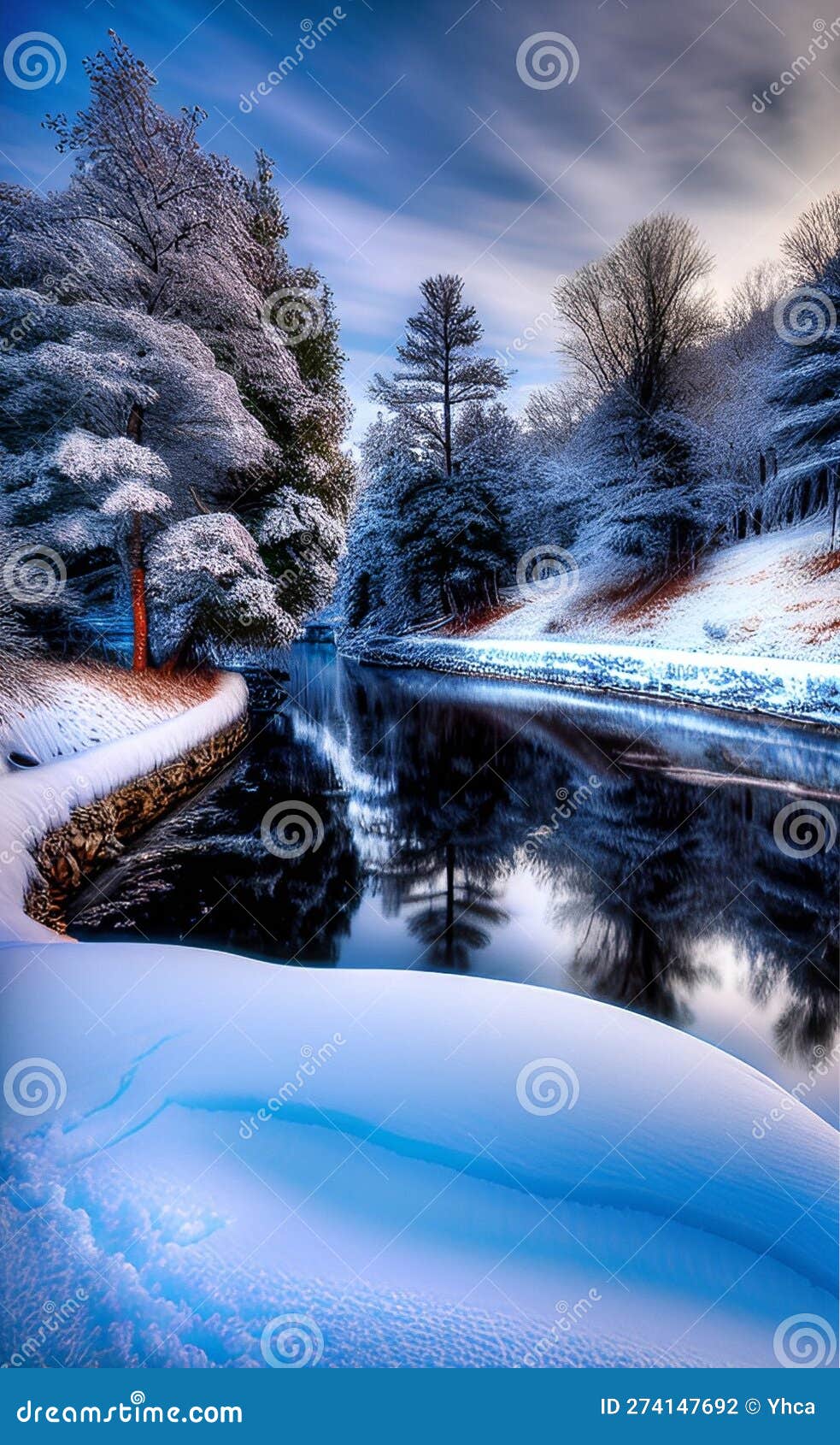 Winter Landscape Illustration Artificial Intelligence Artwork Generated ...