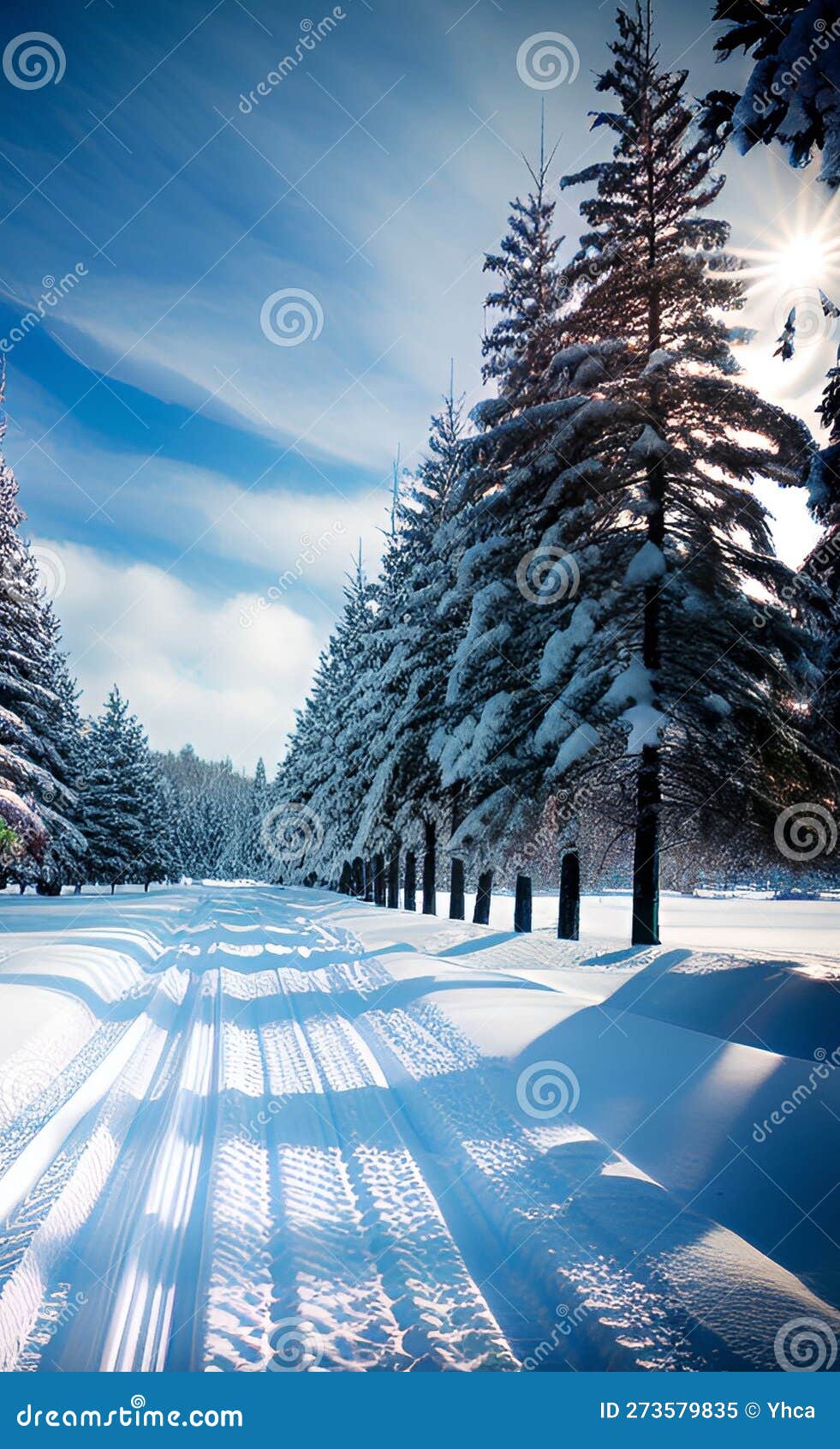 Winter Landscape Illustration Artificial Intelligence Artwork Generated ...