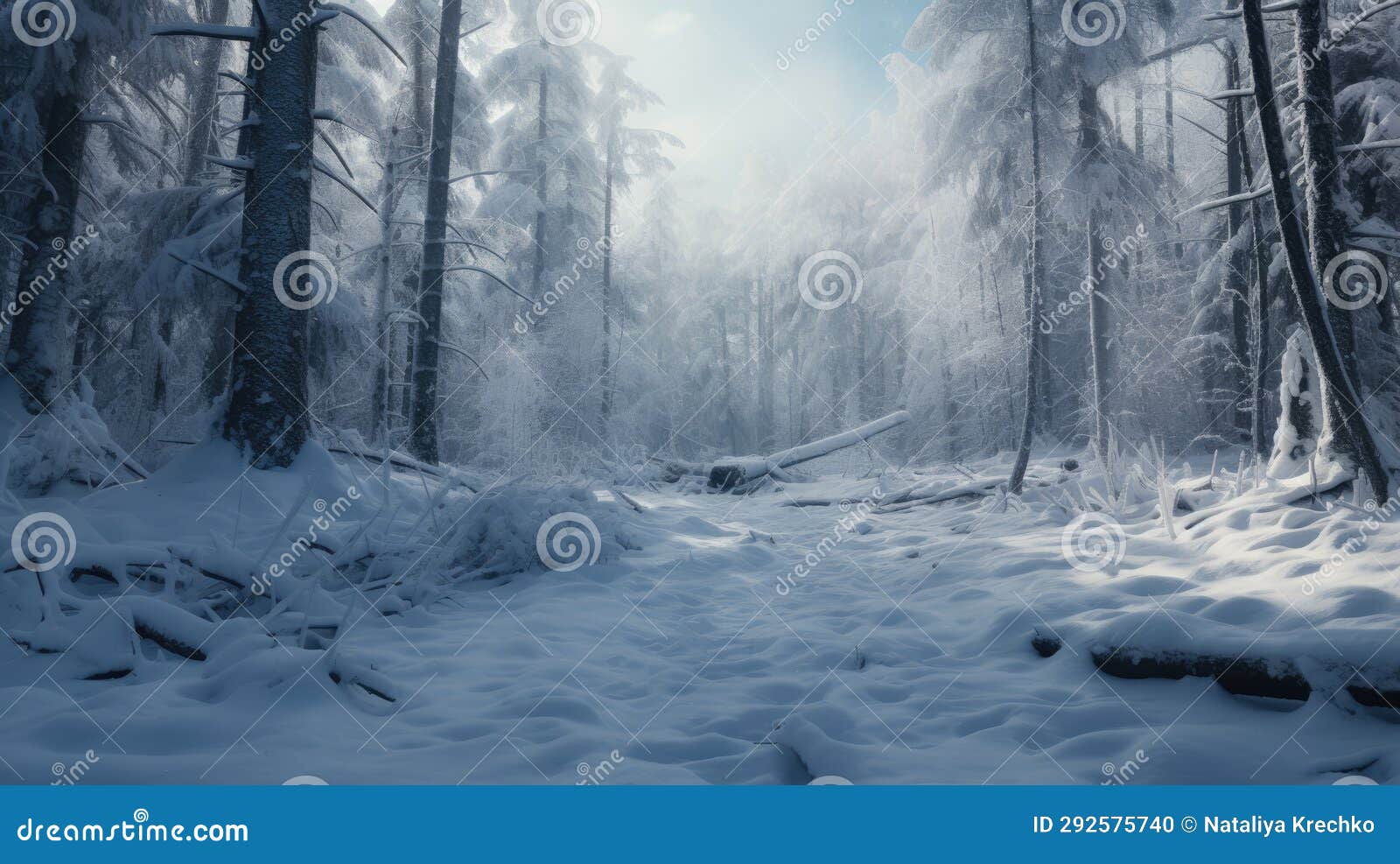 Winter Landscape. Morning in the Winter Forest after Blizzard Stock ...