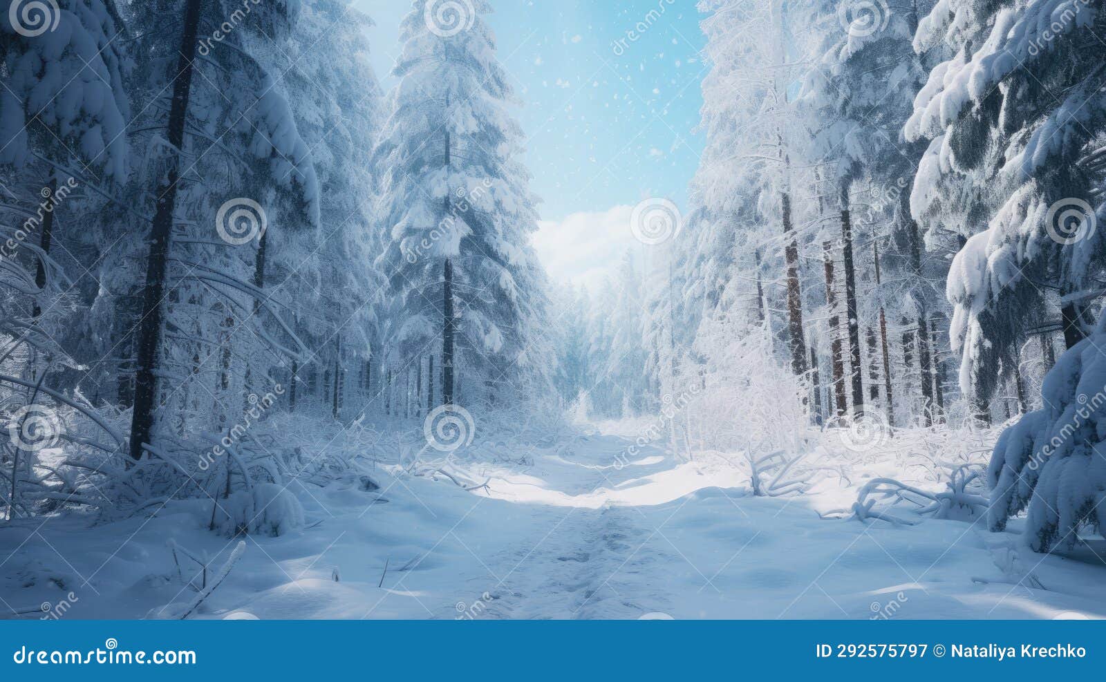 Winter Landscape. Morning in the Winter Forest after Blizzard Stock ...