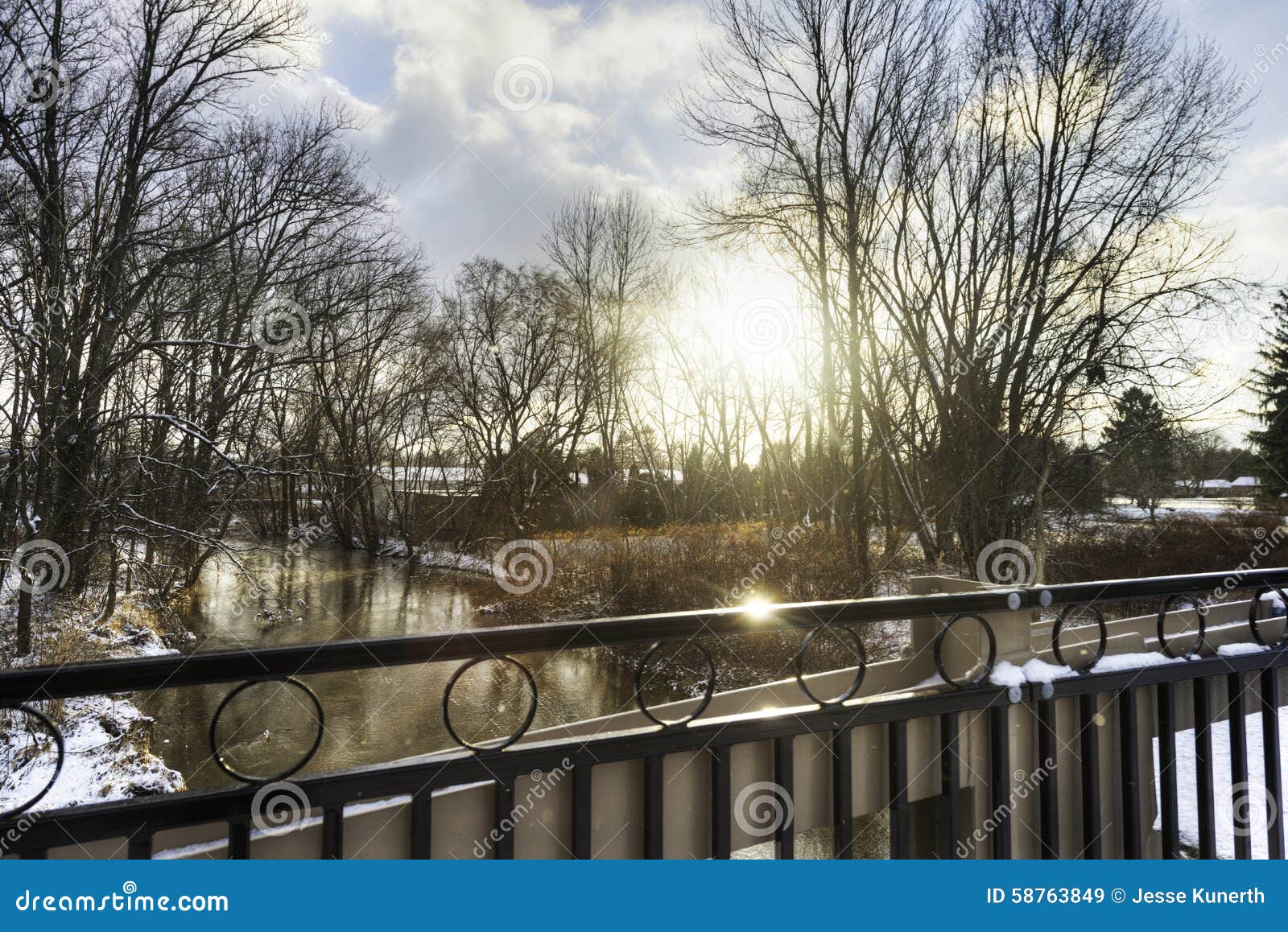 Winter Landscape stock image. Image of ohio, snow, morning - 58763849