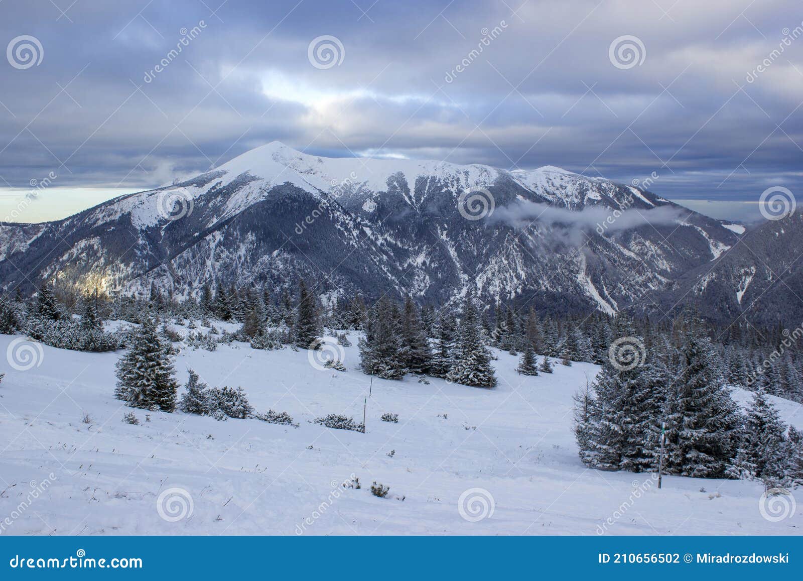 Winter Landscape - Rax Mountain in the Austrian Alps Stock Photo ...