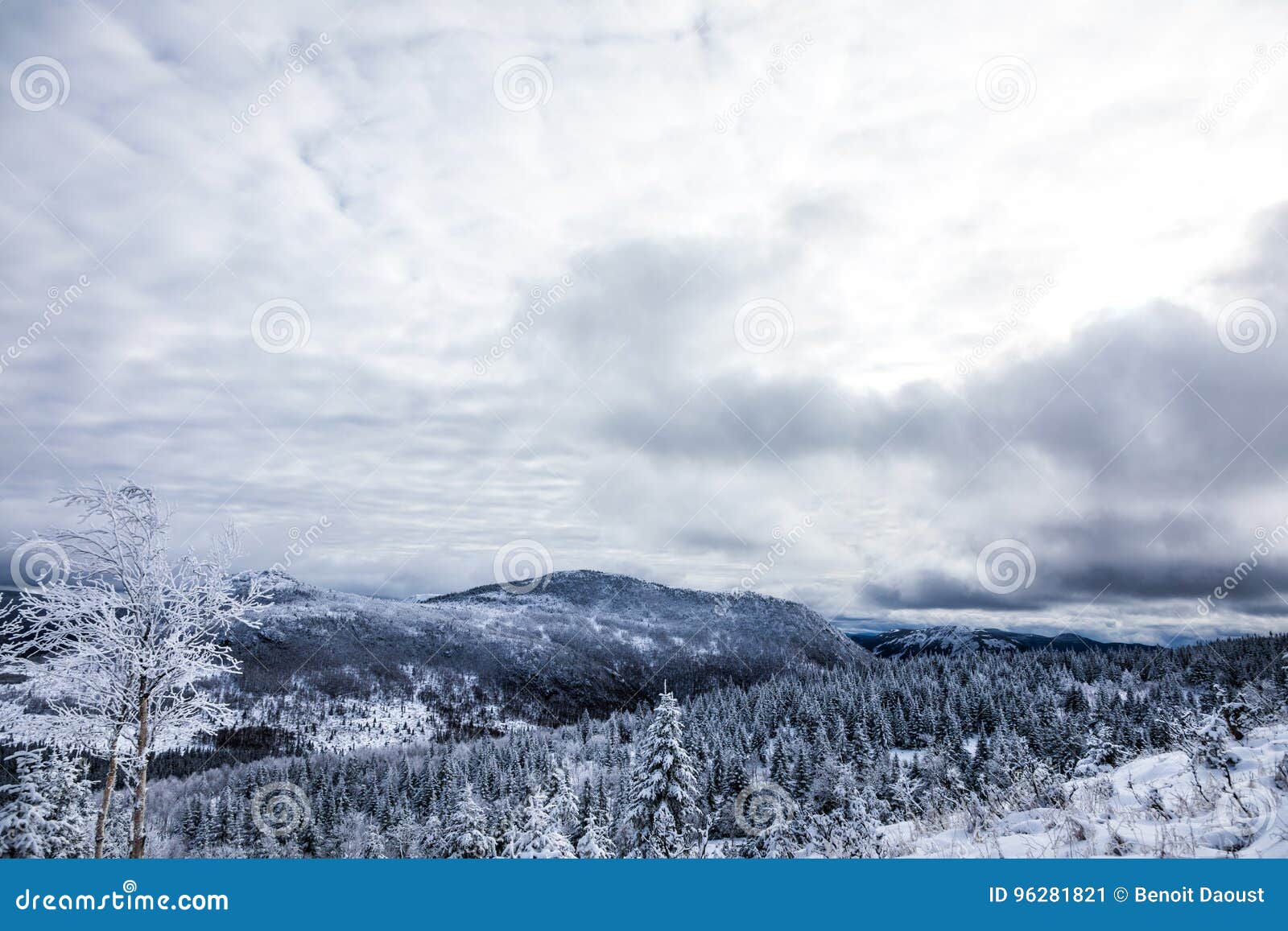 Winter Landscape from Top of Mountain in Canada, Quebec Editorial Photo ...