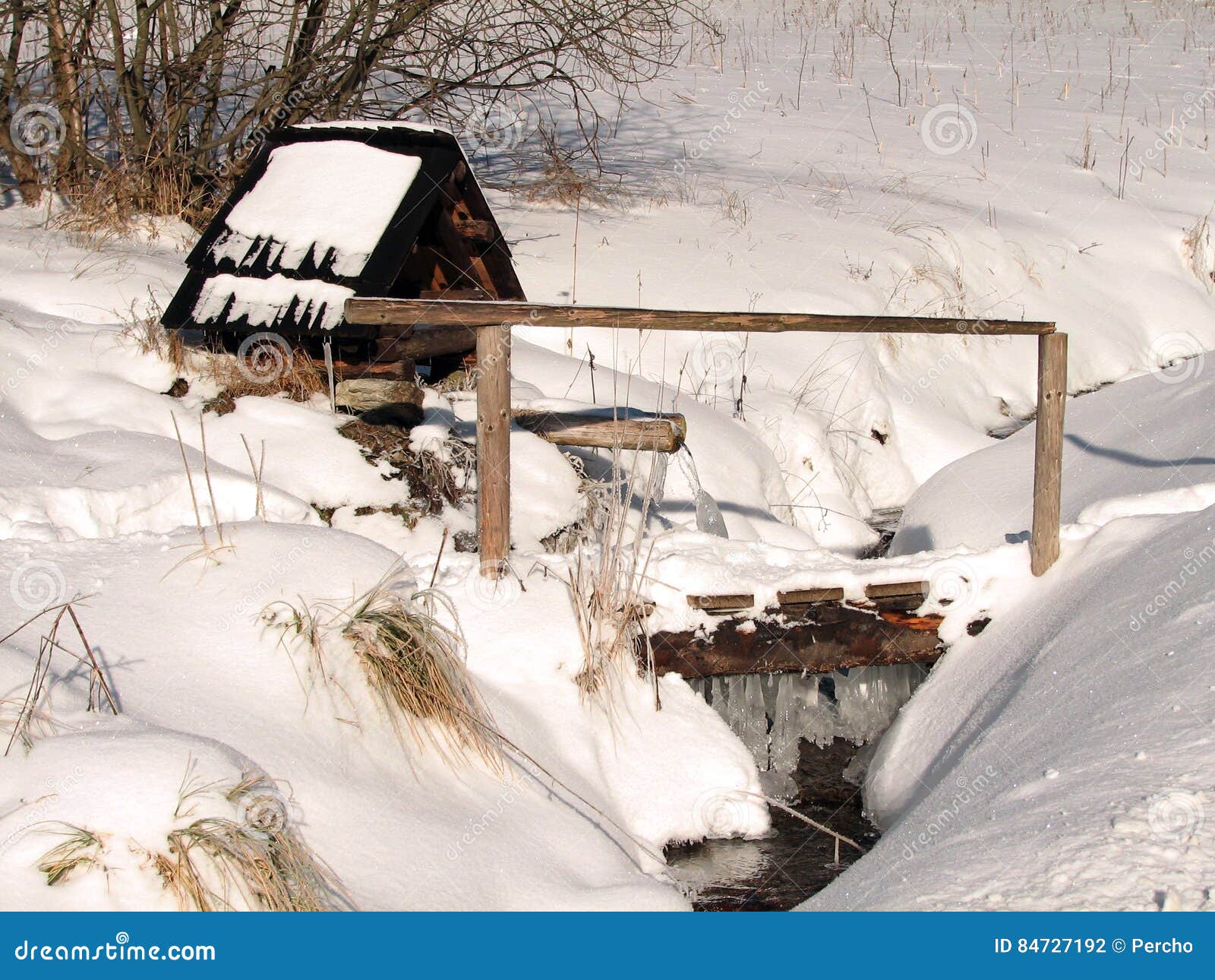Winter stock photo. Image of torrent, water, winter, outdoors - 84727192