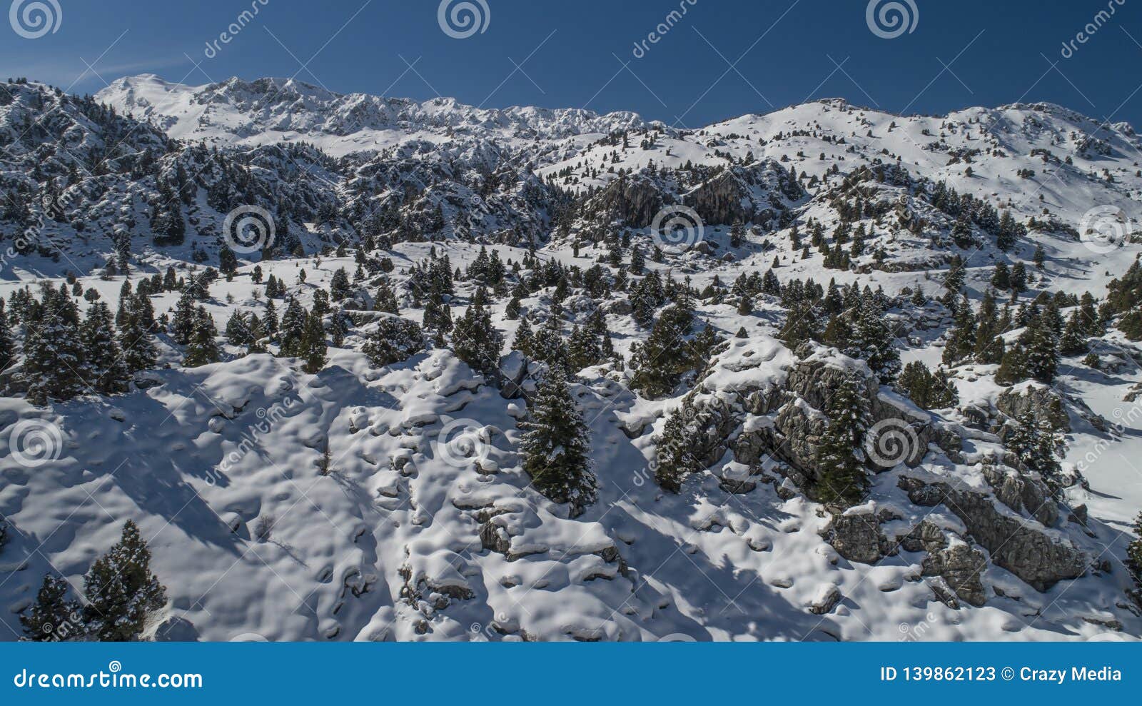 Winter Landscapes in the Wild Mountains Stock Image - Image of mist ...