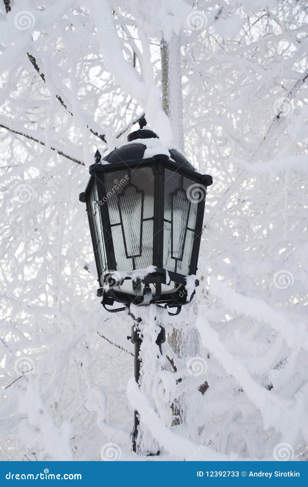 Winter lantern stock image. Image of forest, landscape - 12392733