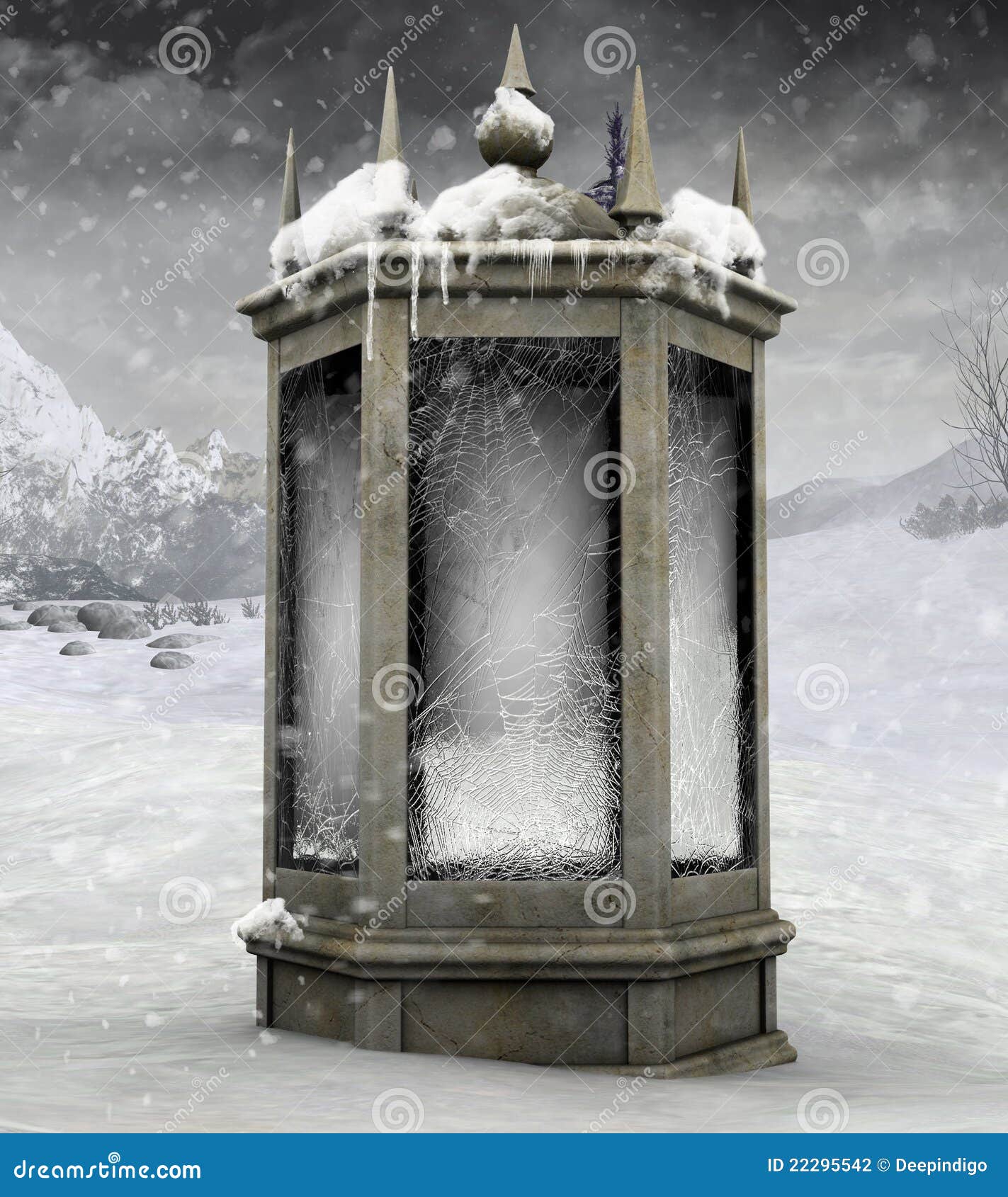 Winter lantern stock illustration. Illustration of glass - 22295542