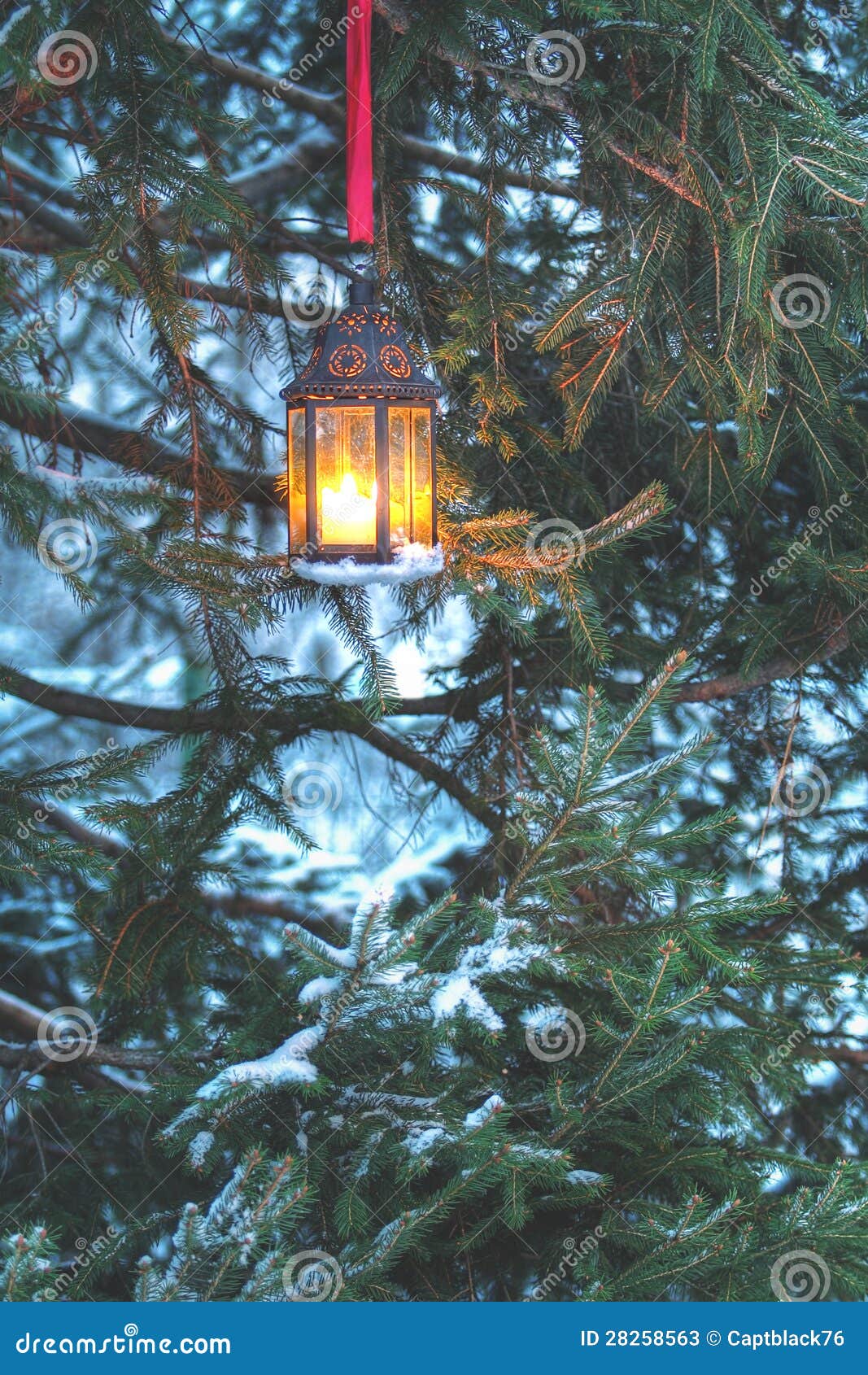 Winter lantern stock image. Image of flame, orange, lantern - 28258563