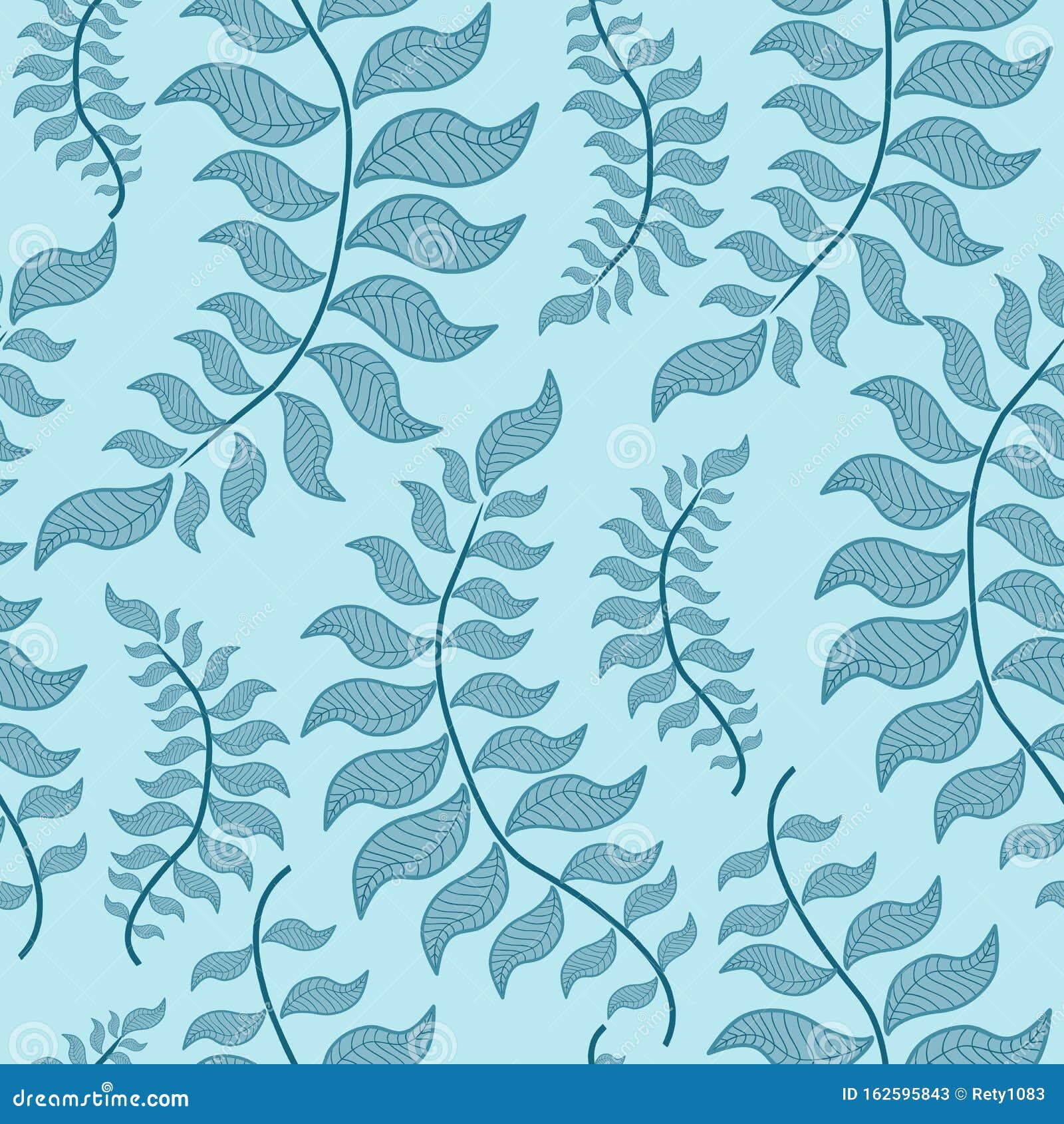 Winter Leaves Seamless Pattern, Botanical Winter Surface Pattern ...