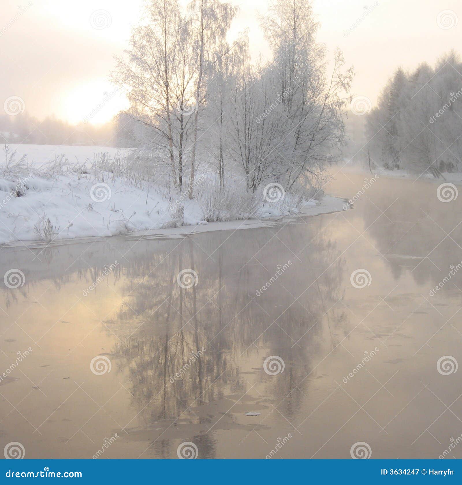 Winter light stock image. Image of foggy, finland, arctic - 3634247