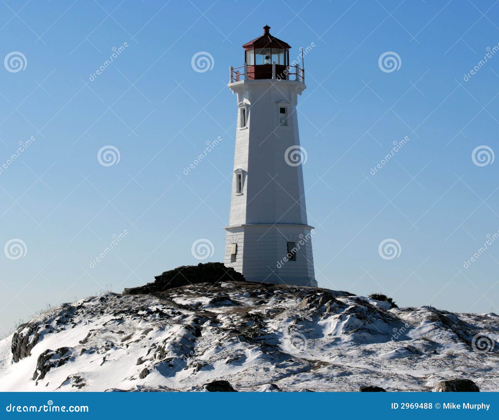 Winter Lighthouse stock photo. Image of hill, cold, winter - 2969488