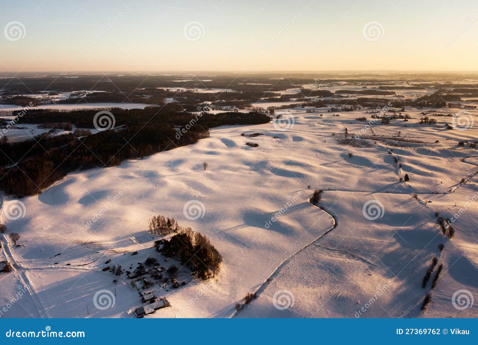Winter in Lithuania stock photo. Image of trails, trace - 27369762