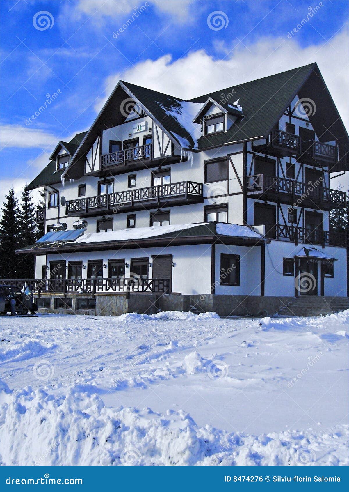 Winter lodge stock photo. Image of romantic, outdoor, scenic - 8474276