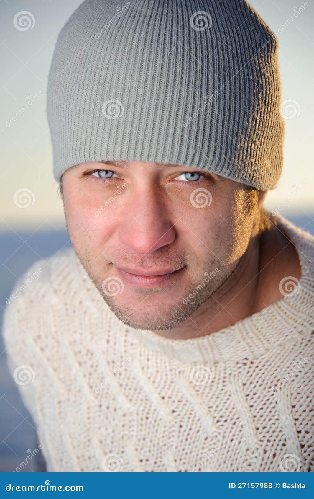 Winter male portrait. stock photo. Image of caucasian - 27157988