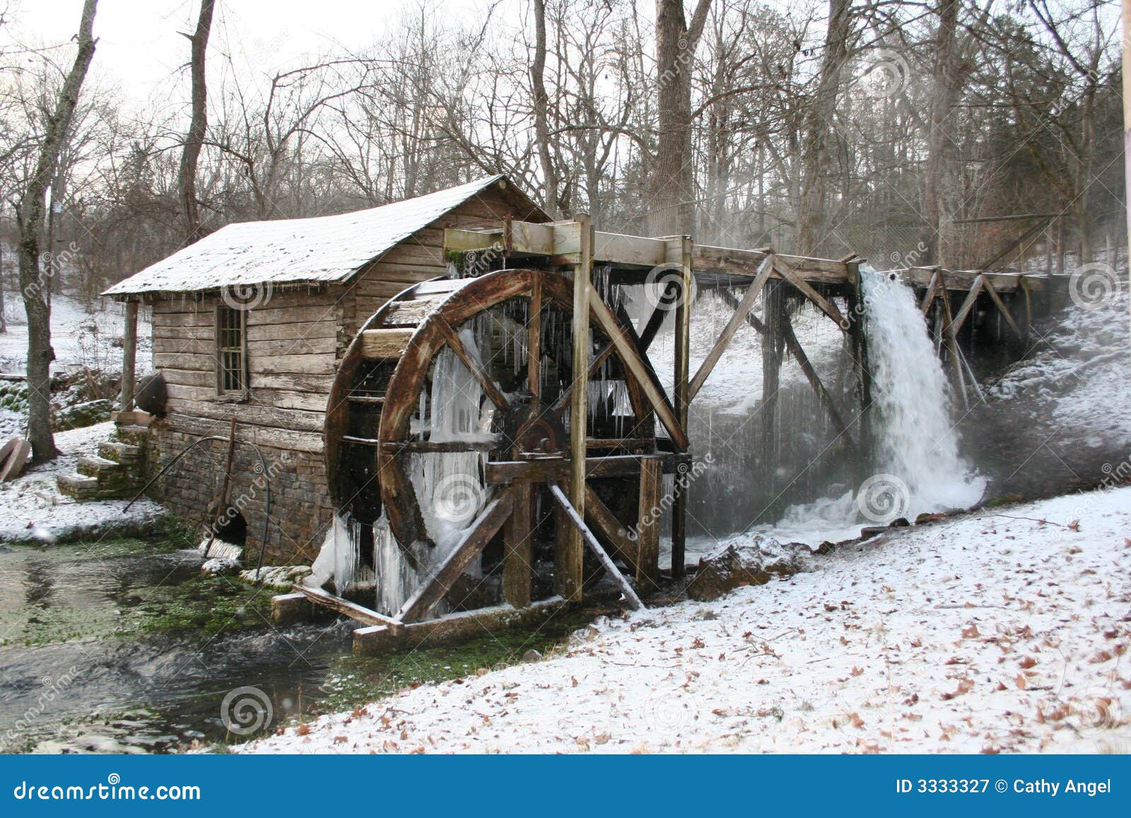 Winter Mill 3 stock image. Image of wheel, fall, nature - 3333327