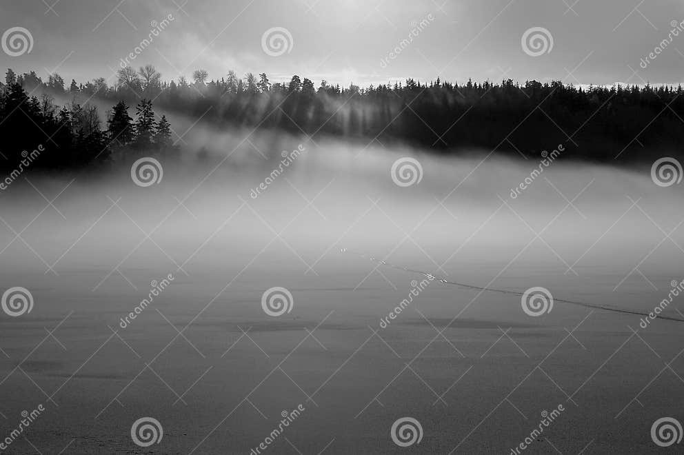 Winter mist stock photo. Image of snow, landscape, cold - 373608