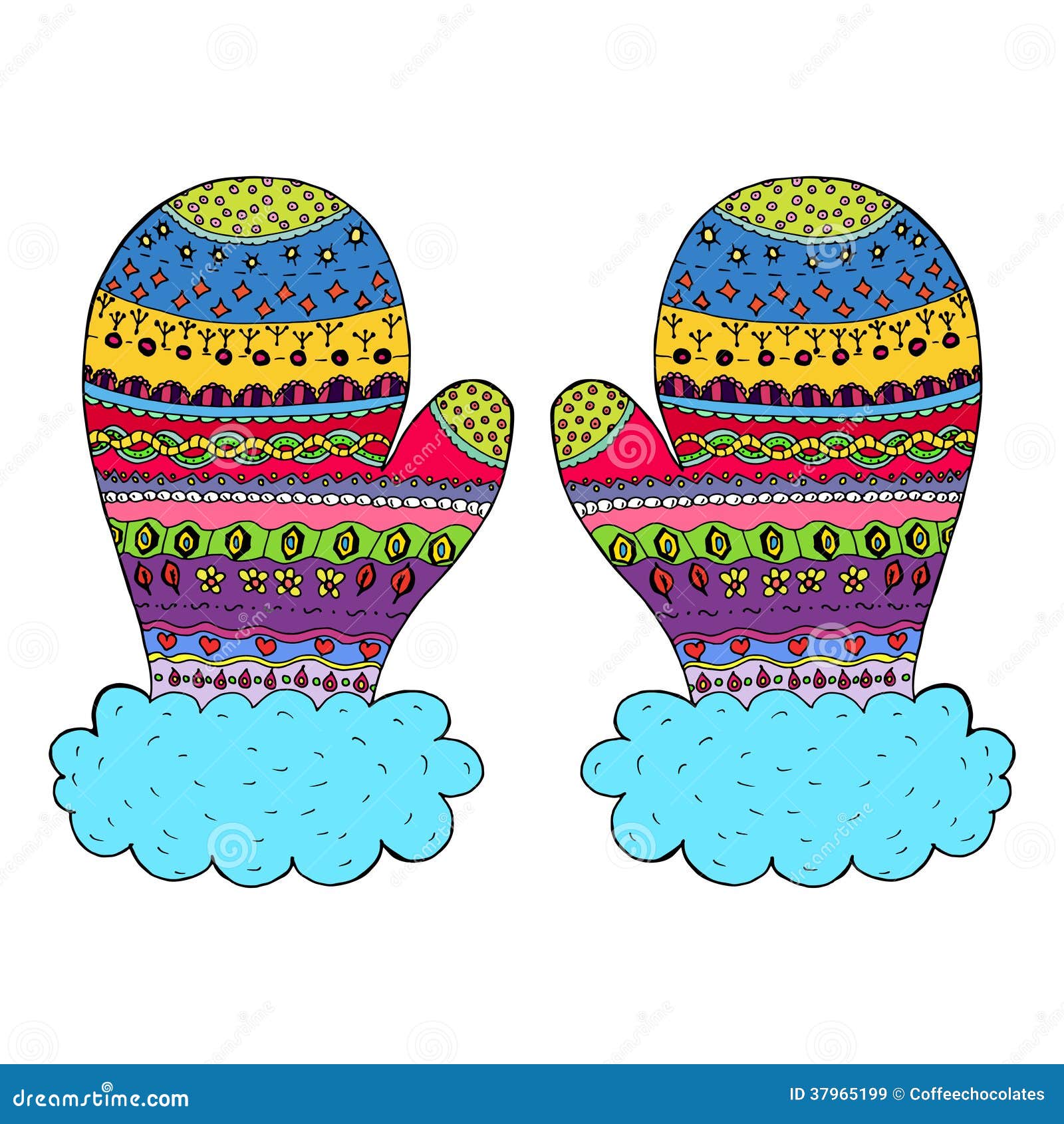 Winter Mitten, Vector | CartoonDealer.com #37965199