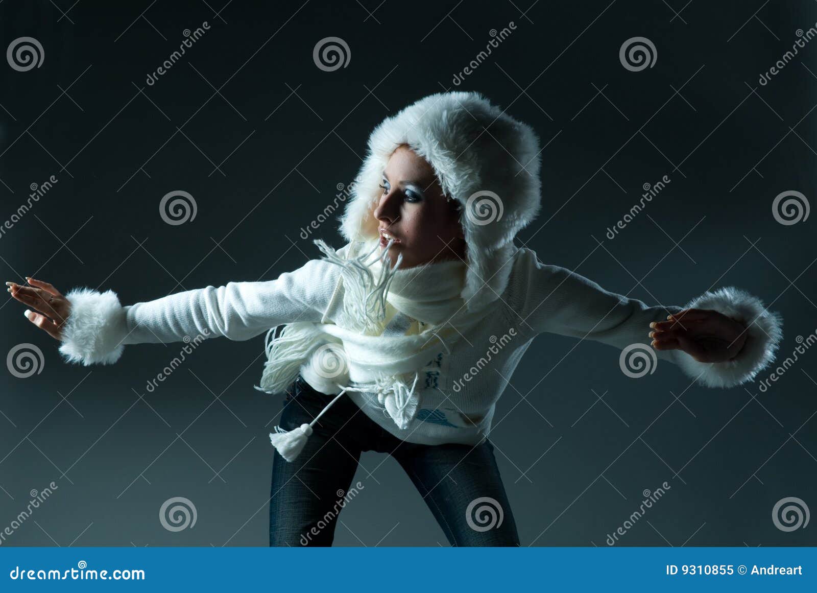 Winter Model stock image. Image of warm, woman, modeling - 9310855