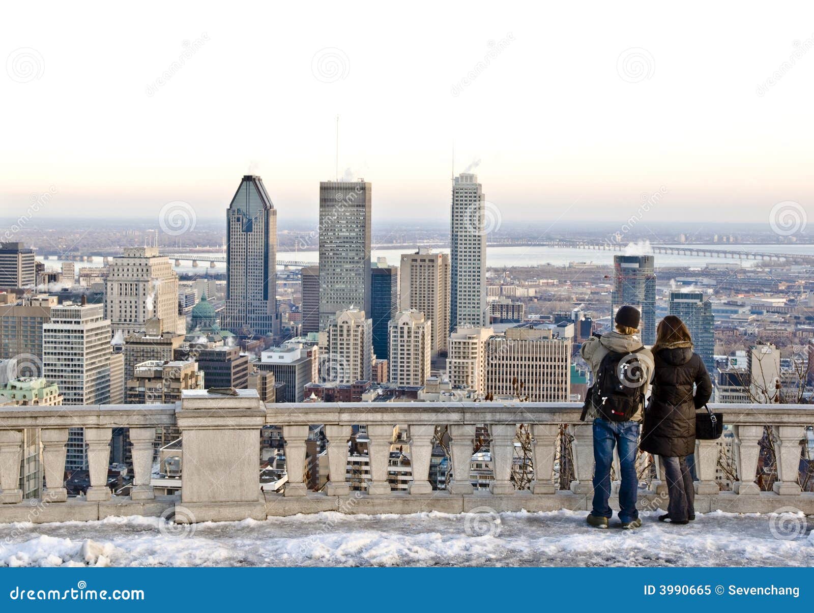Winter Montreal stock image. Image of snow, january, scene - 3990665