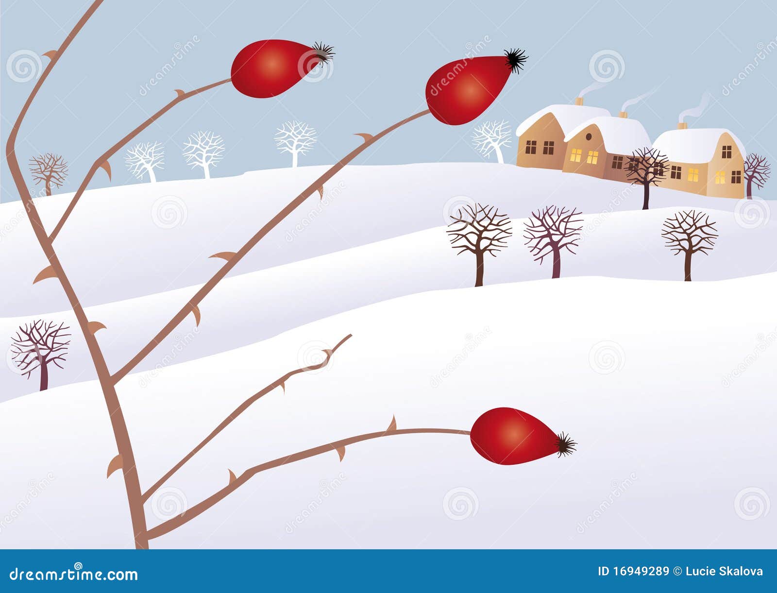 Winter mood stock vector. Illustration of frozen, scene - 16949289