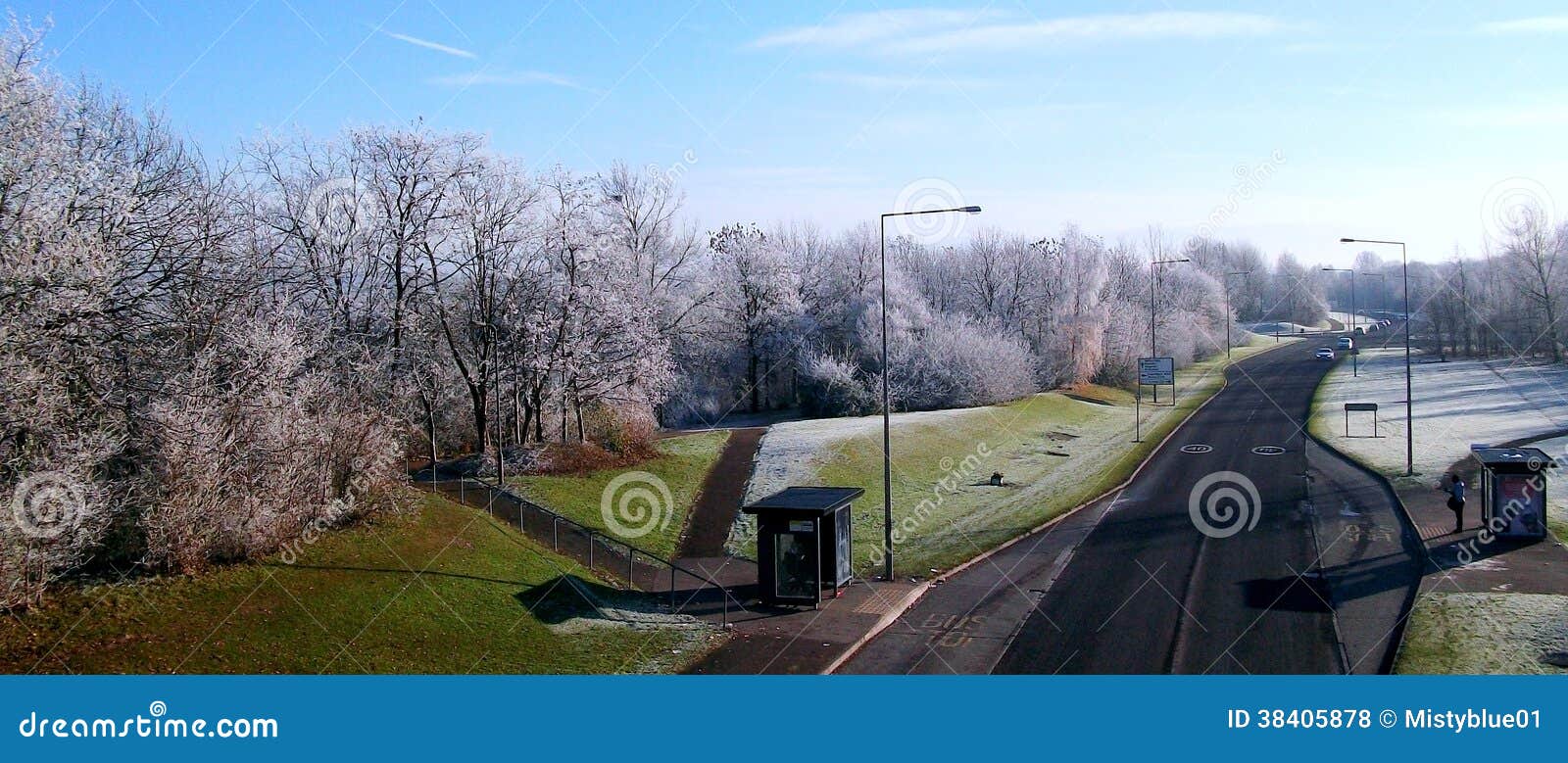 Winter Morning stock photo. Image of track, bright, waterway - 38405878