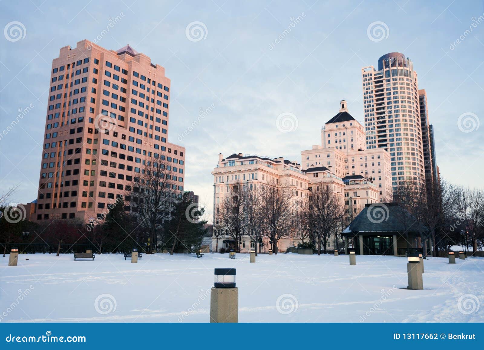 Winter Morning in Milwaukee Stock Photo - Image of white, wisconsin ...