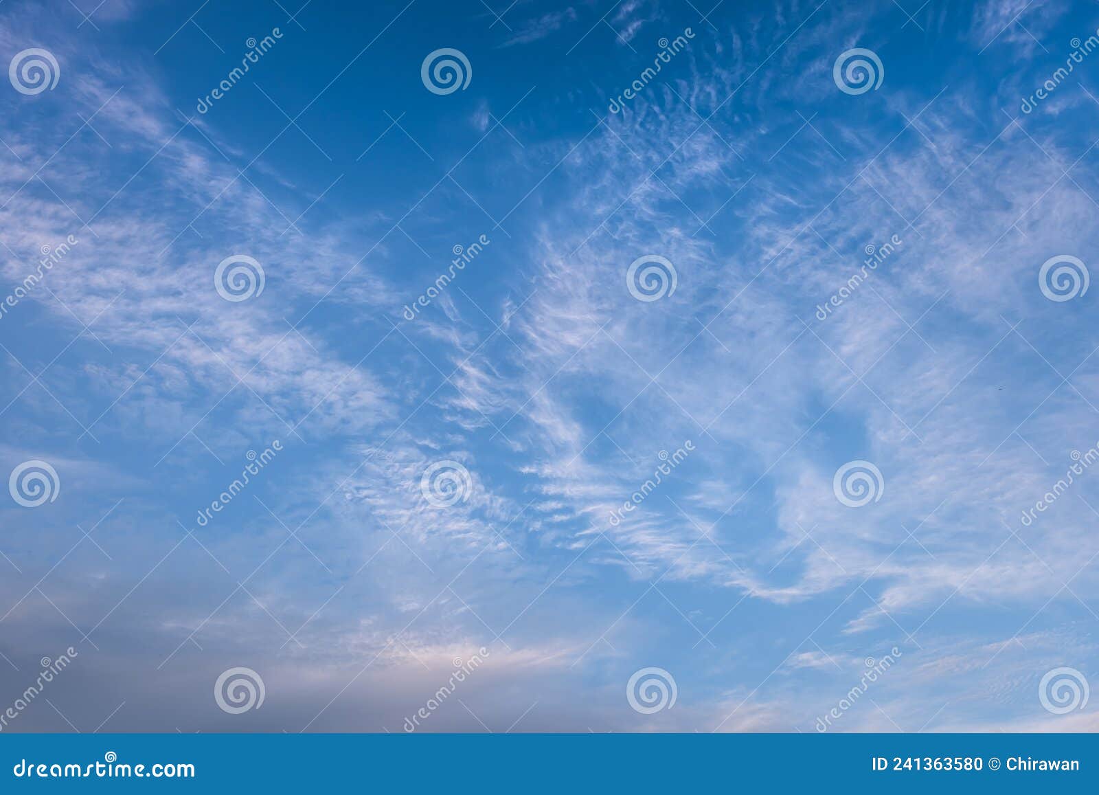 The Winter Morning Sky with White Clouds Stock Photo - Image of nature ...