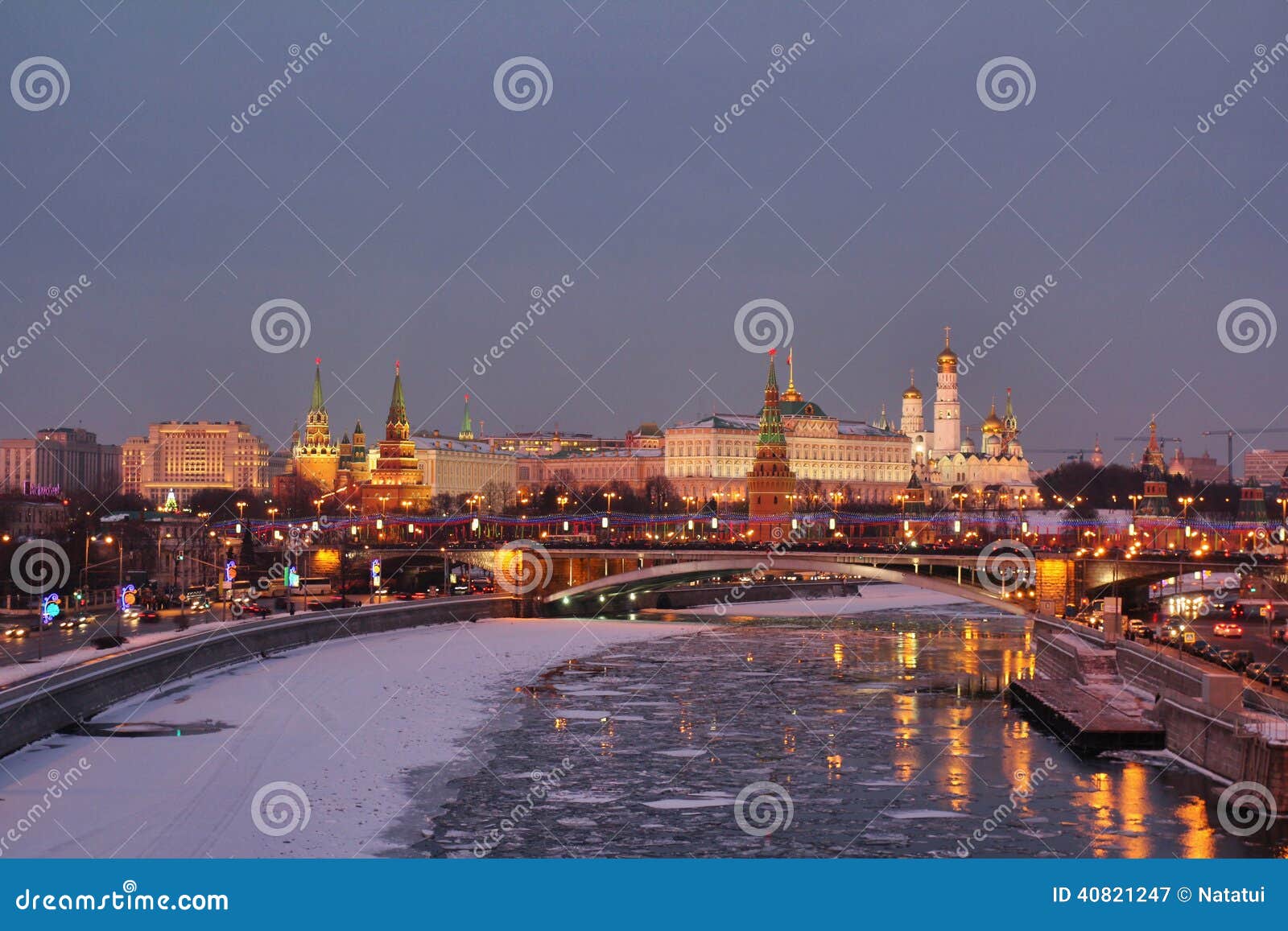 Winter in Moscow stock image. Image of square, city, twilight - 40821247