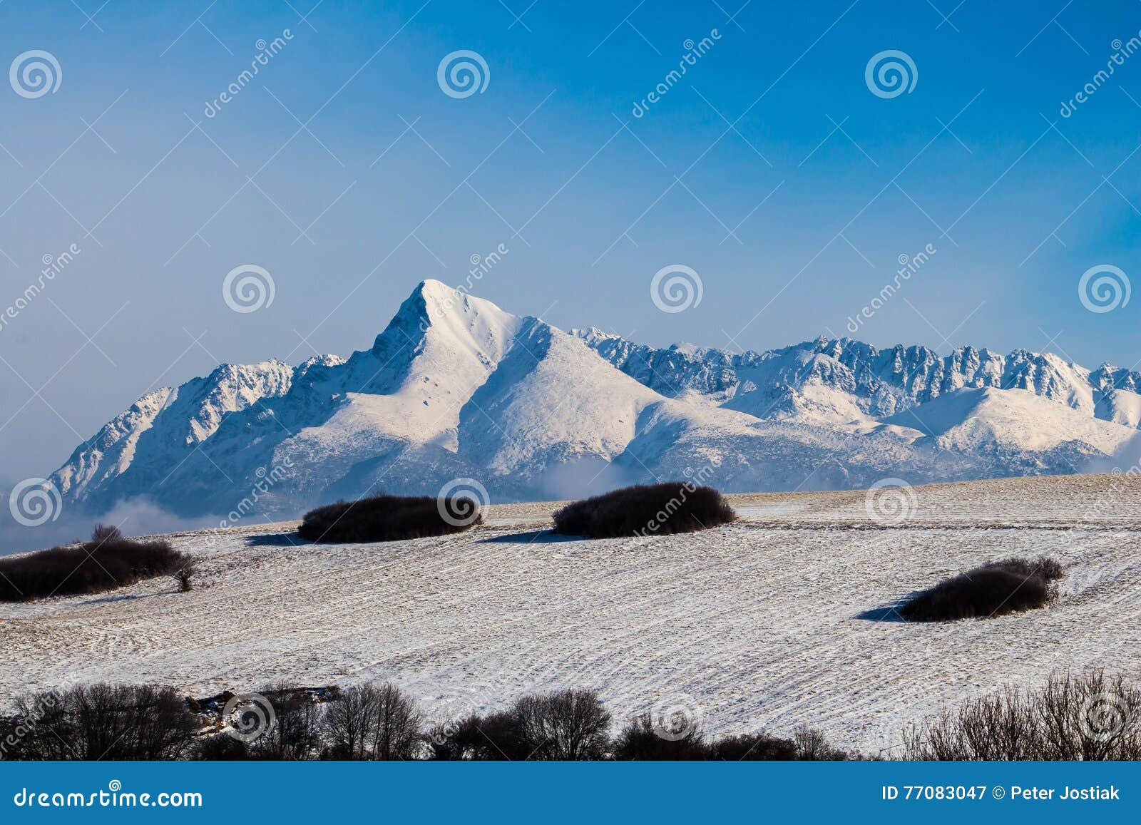 Winter Mountain Krivan Poprad Slovakia Stock Image - Image of clouds ...
