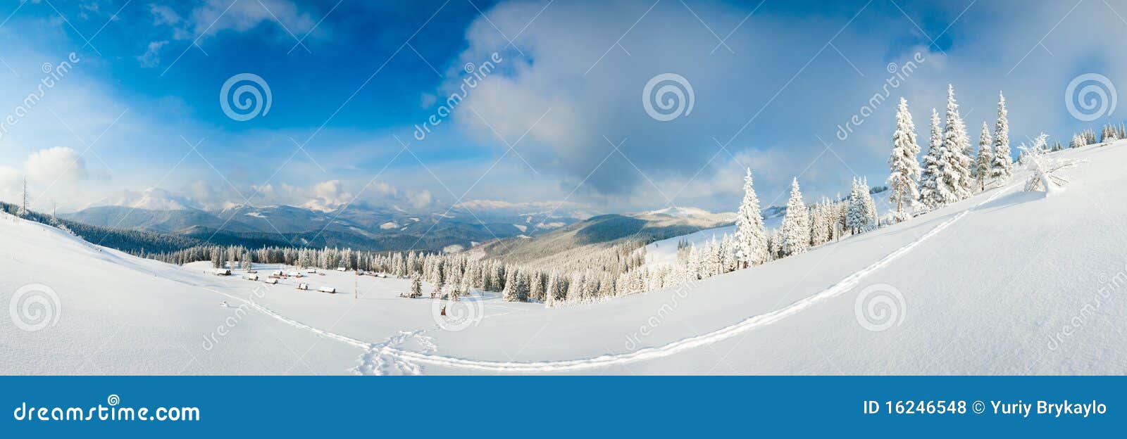 Winter Mountain Panorama Landscape. Stock Photo - Image of nature, snow ...