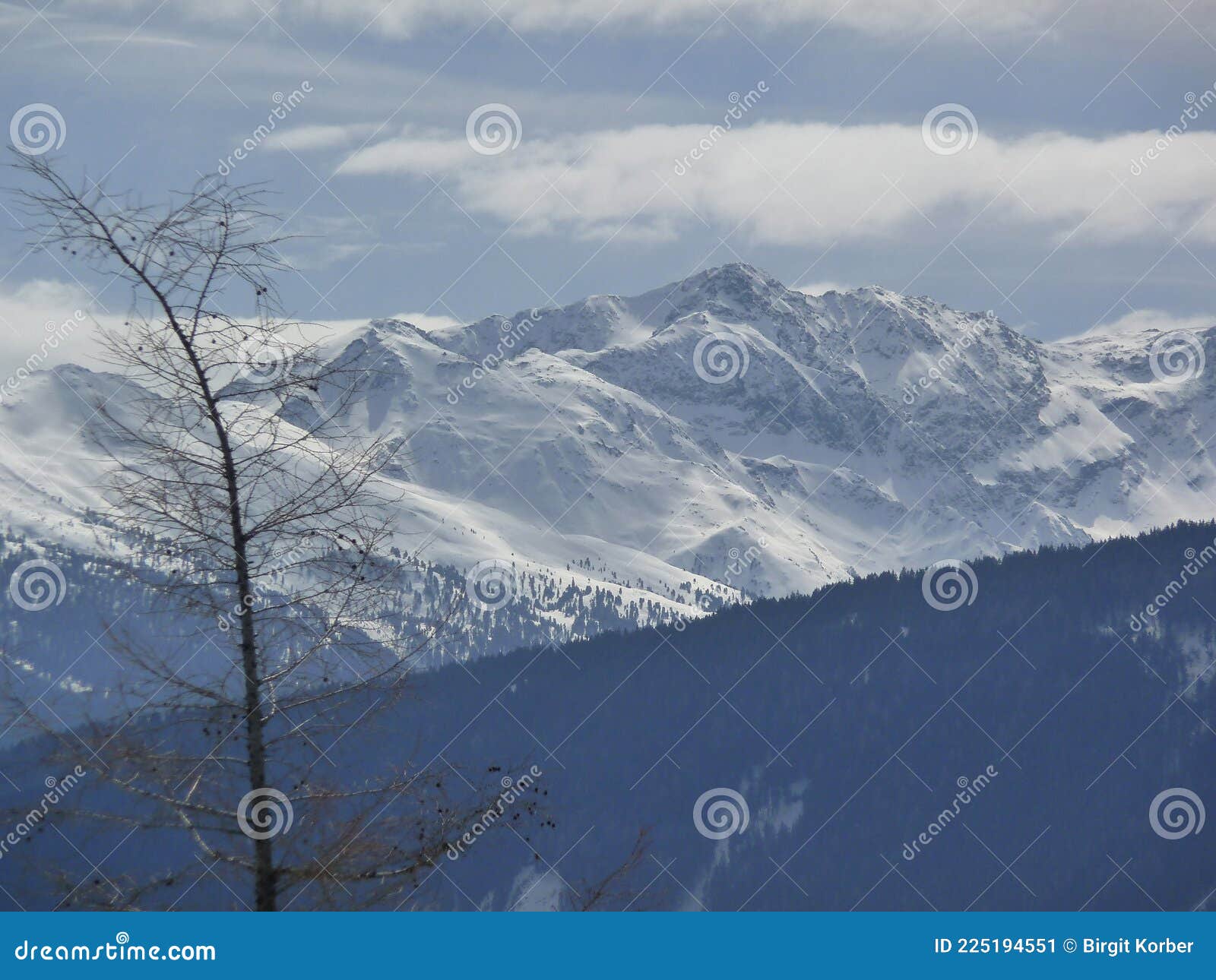 Winter Mountain Panorama in Seefeld, Tyrol, Austria Stock Image - Image ...