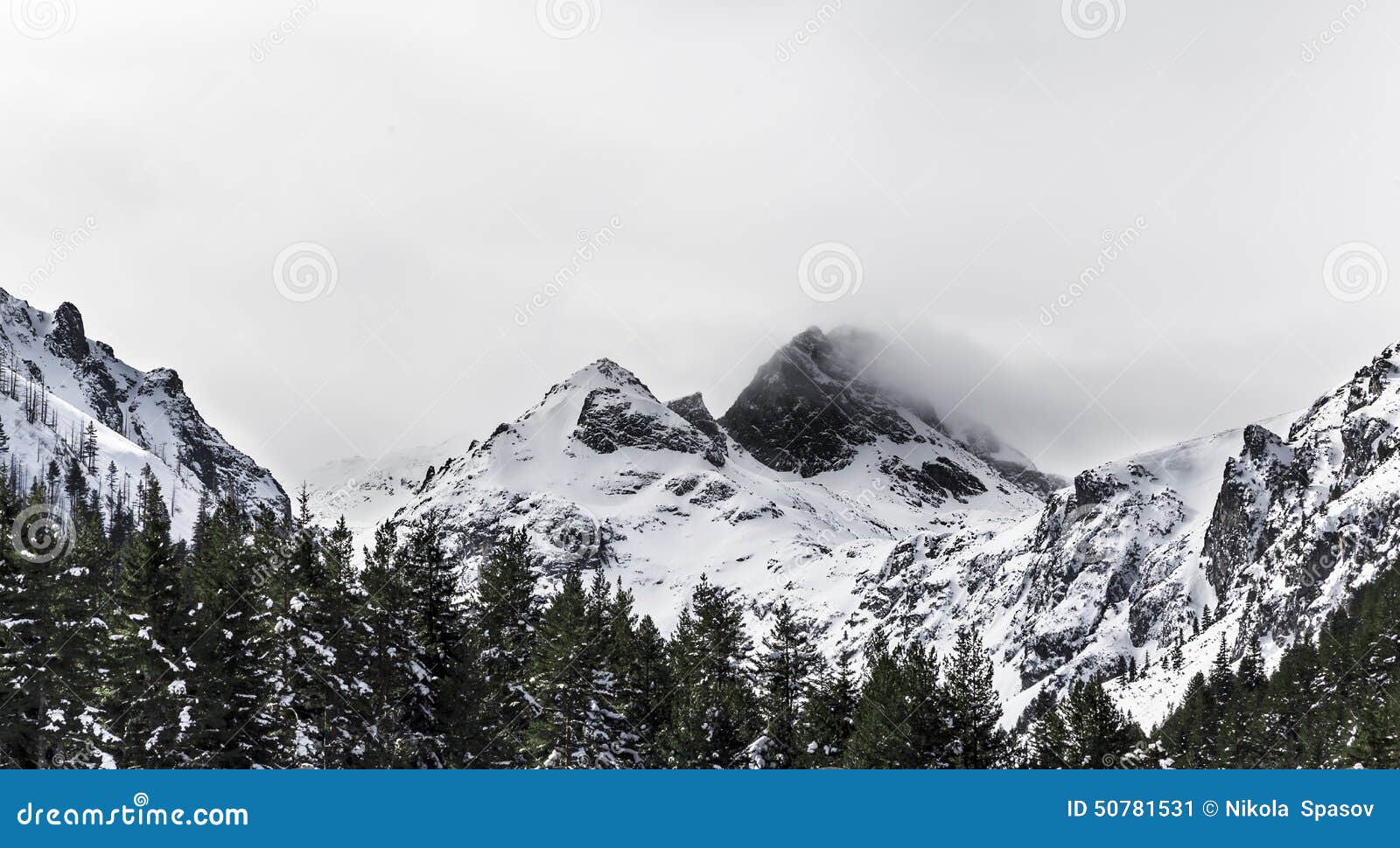 Winter mountain stock image. Image of frozen, europe - 50781531