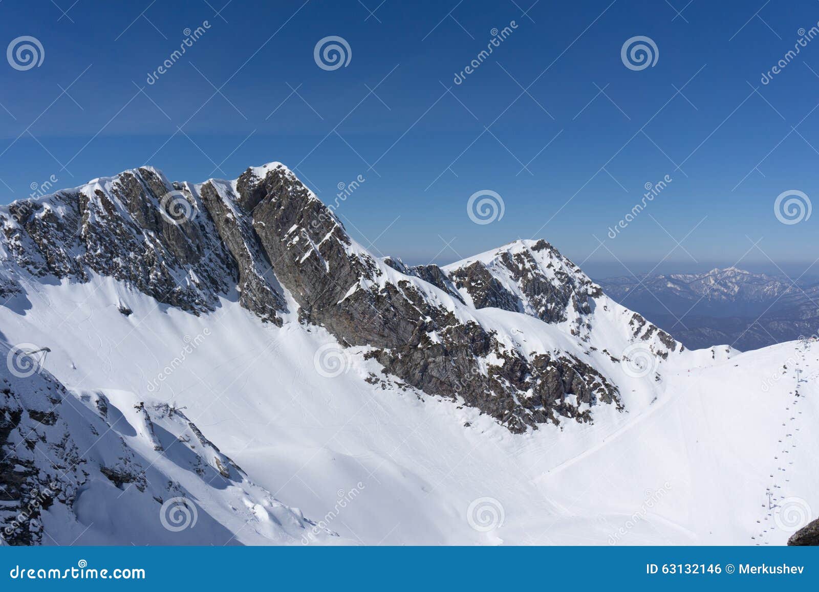 Winter mountain peak stock photo. Image of snowboarding - 63132146