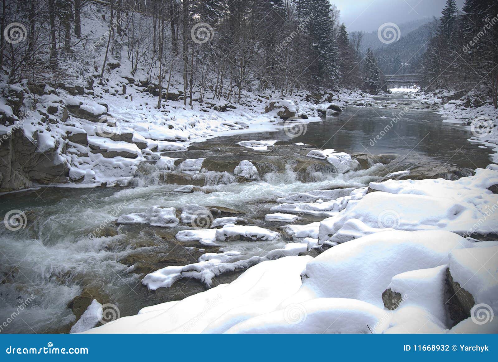 Winter mountain river stock photo. Image of water, beautiful - 11668932