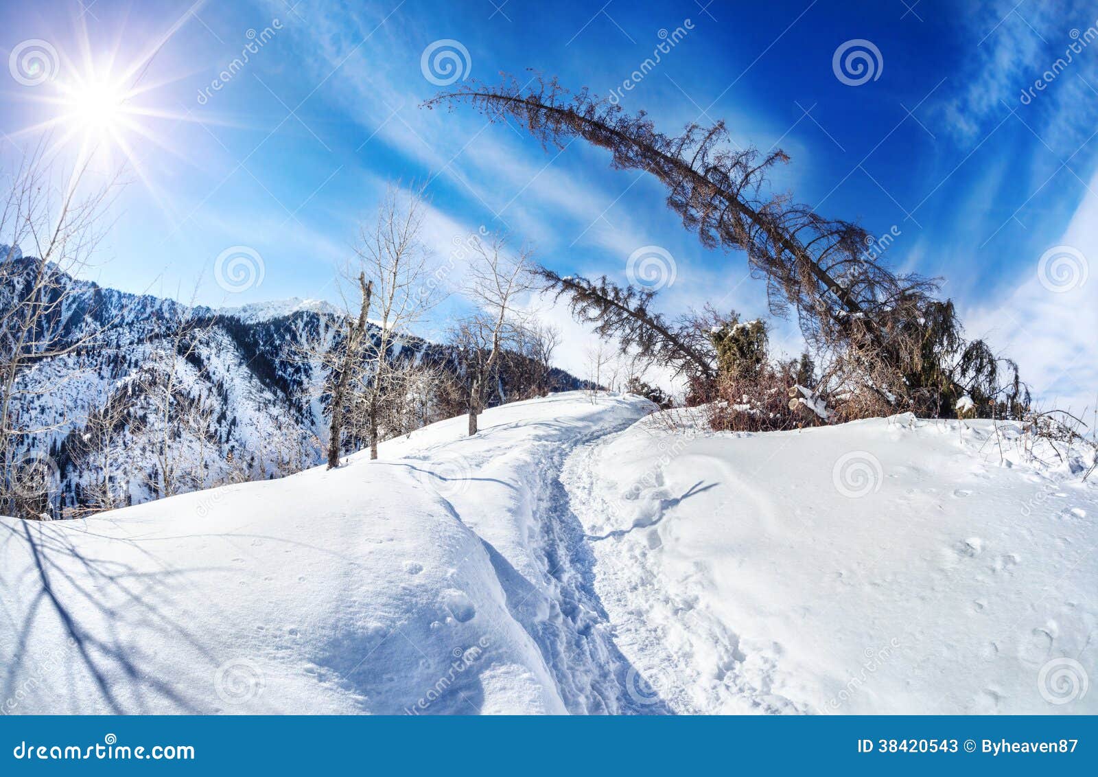Winter mountain scenery stock image. Image of december - 38420543