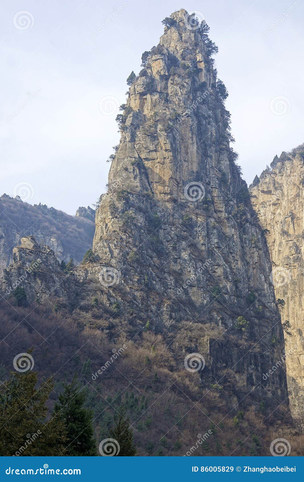 Winter mountain scenery stock image. Image of rock, precipice - 86005829