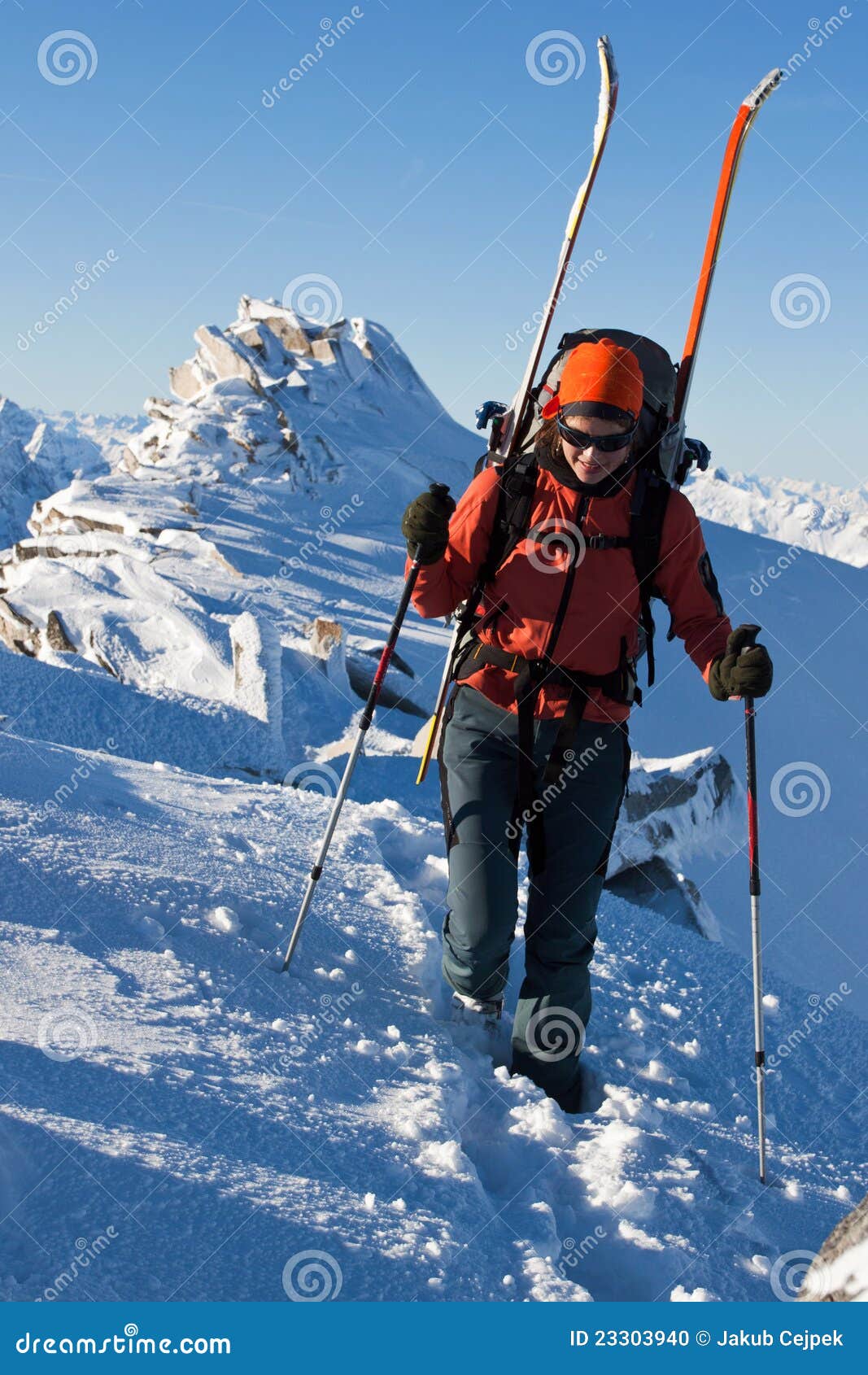 Winter mountaineering stock photo. Image of alps, mountaineering - 23303940