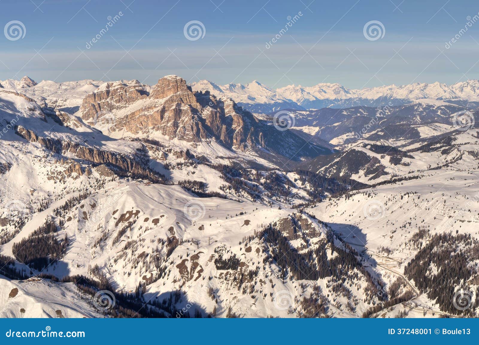 Winter Mountains in Italian Alps Stock Image - Image of february, hill ...