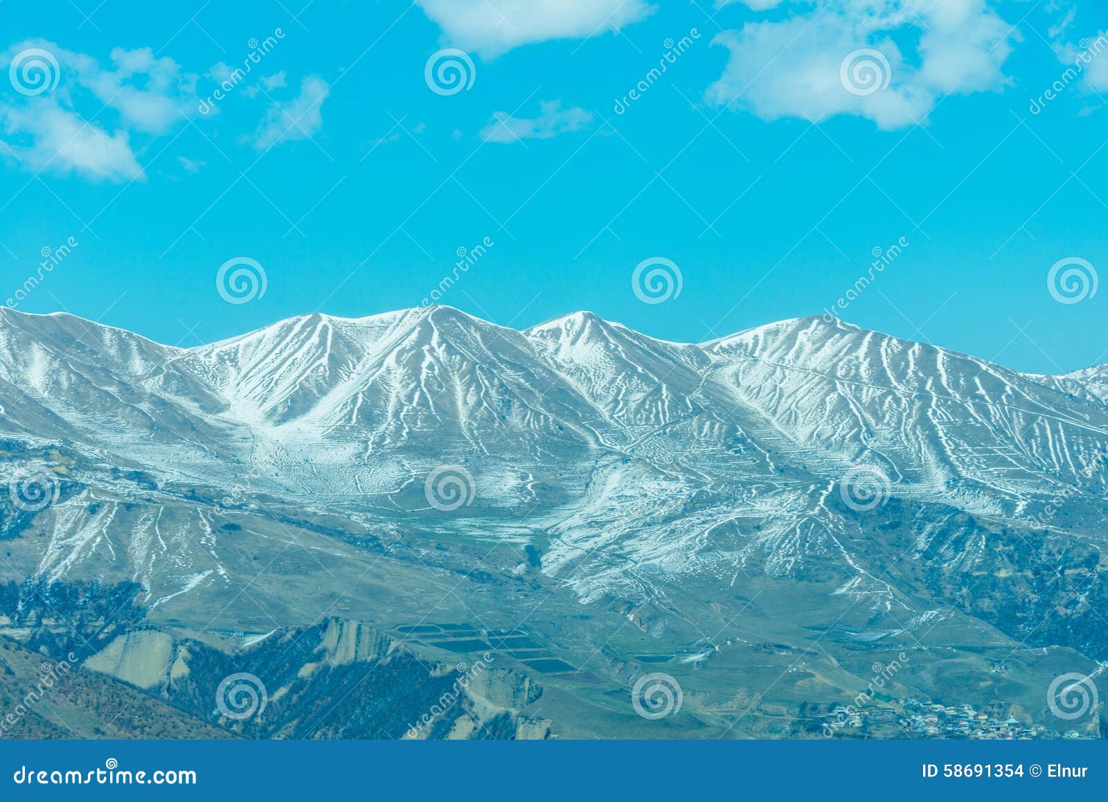 Winter Mountains in Qusar Region of Azerbaijan Stock Photo - Image of ...