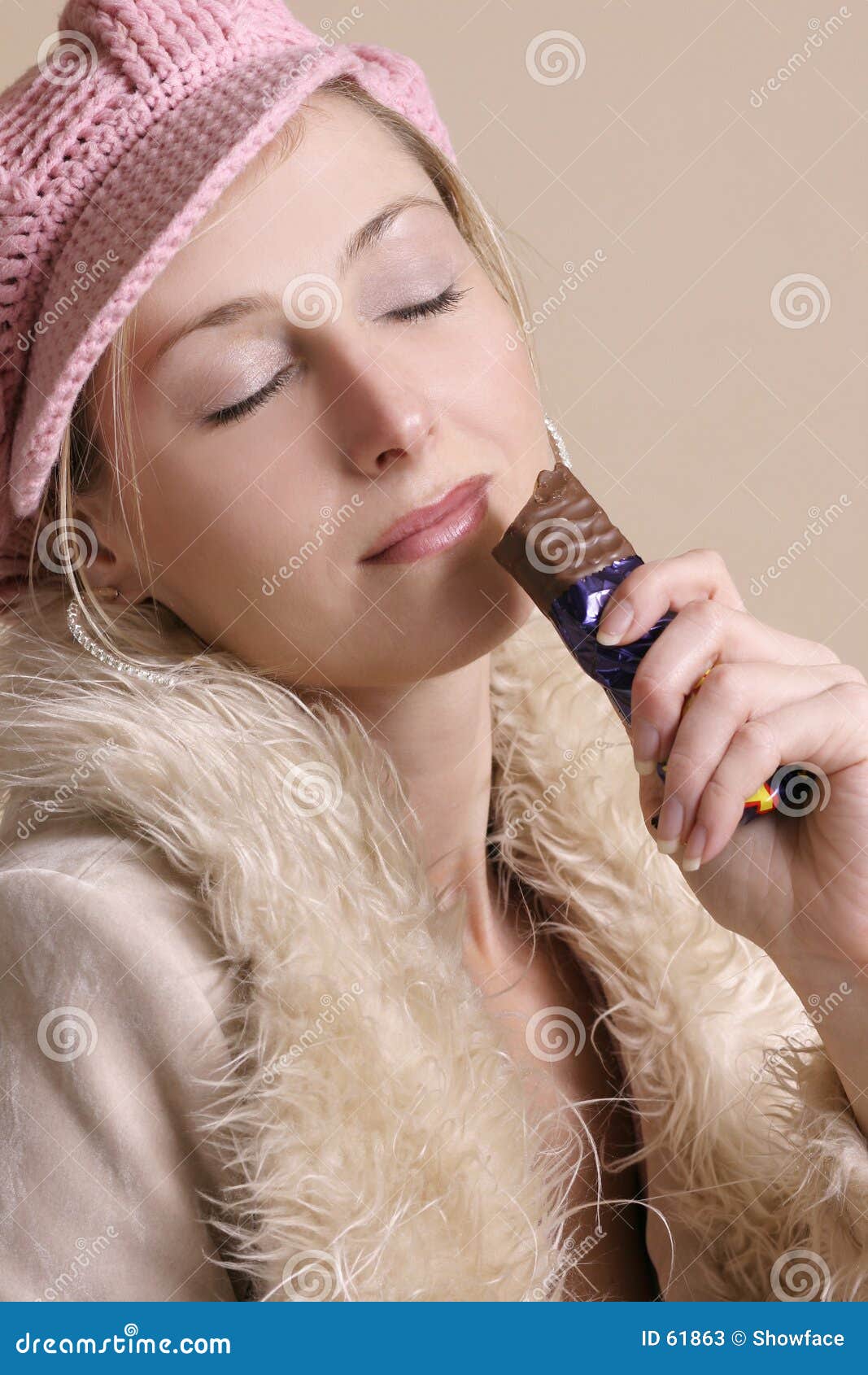Winter munchies stock image. Image of girl, winter, woman - 61863