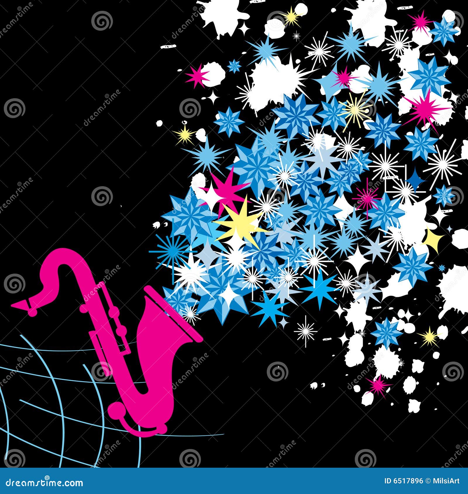 Winter music stock vector. Illustration of horn, layer - 6517896