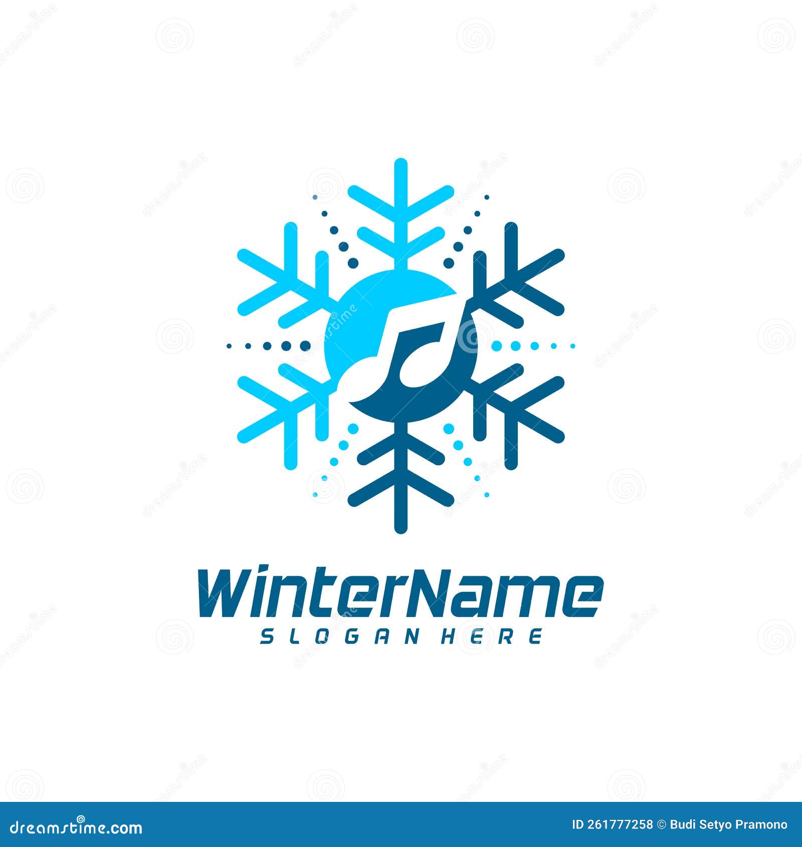 Winter Music Logo Template, Winter Logo Design Vector Stock ...